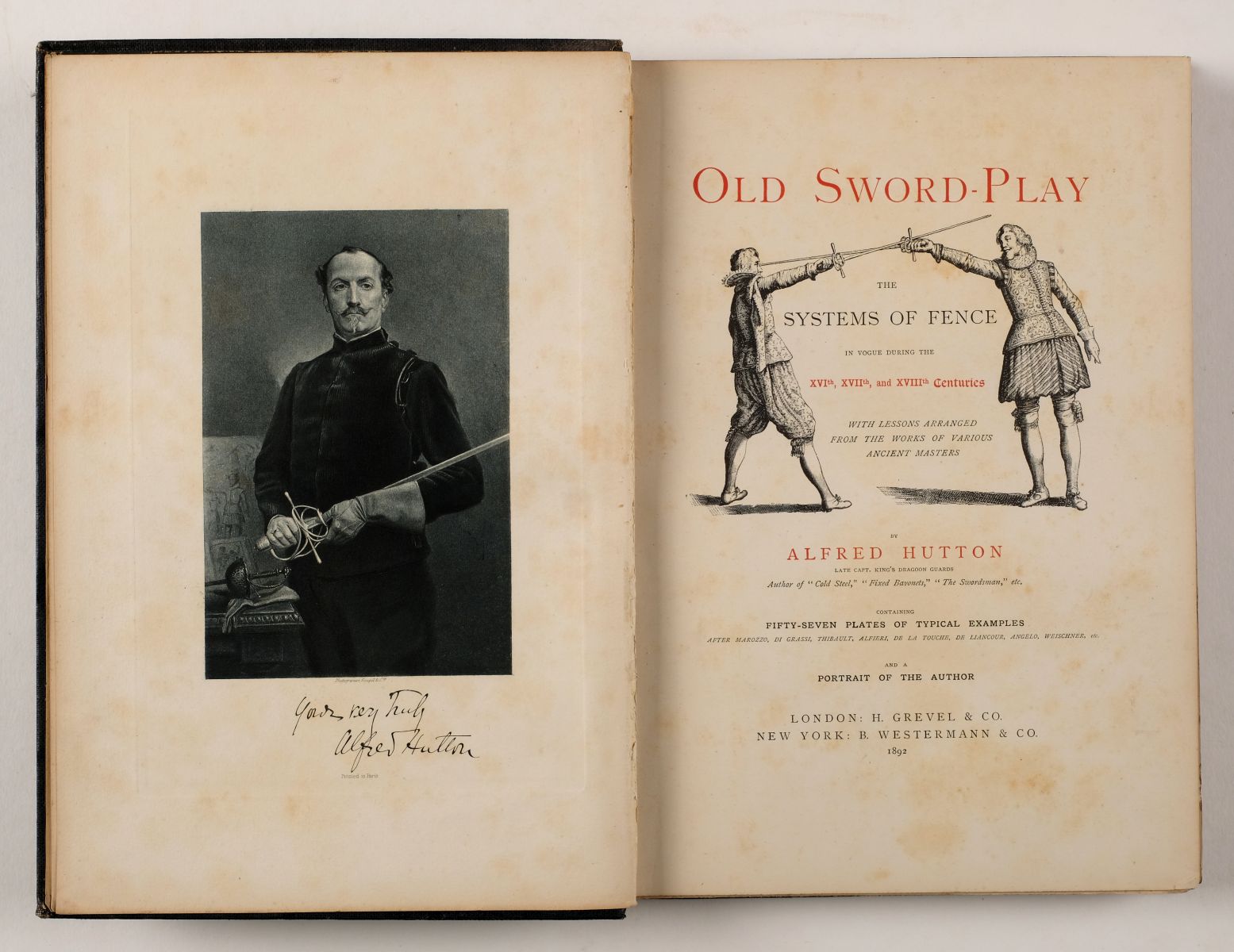 Lot 482 - Hutton (Alfred). Old Sword-Play the Systems