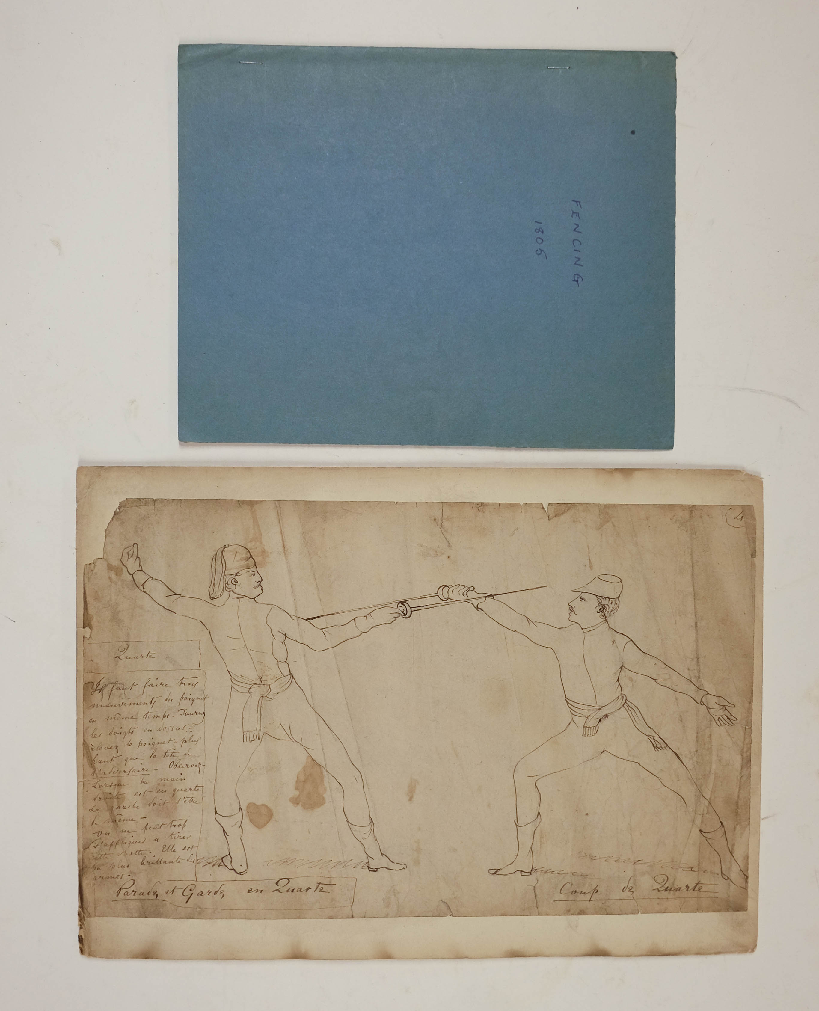 Lot 462 - Fencing. Manuscript copy of 10 leaves of