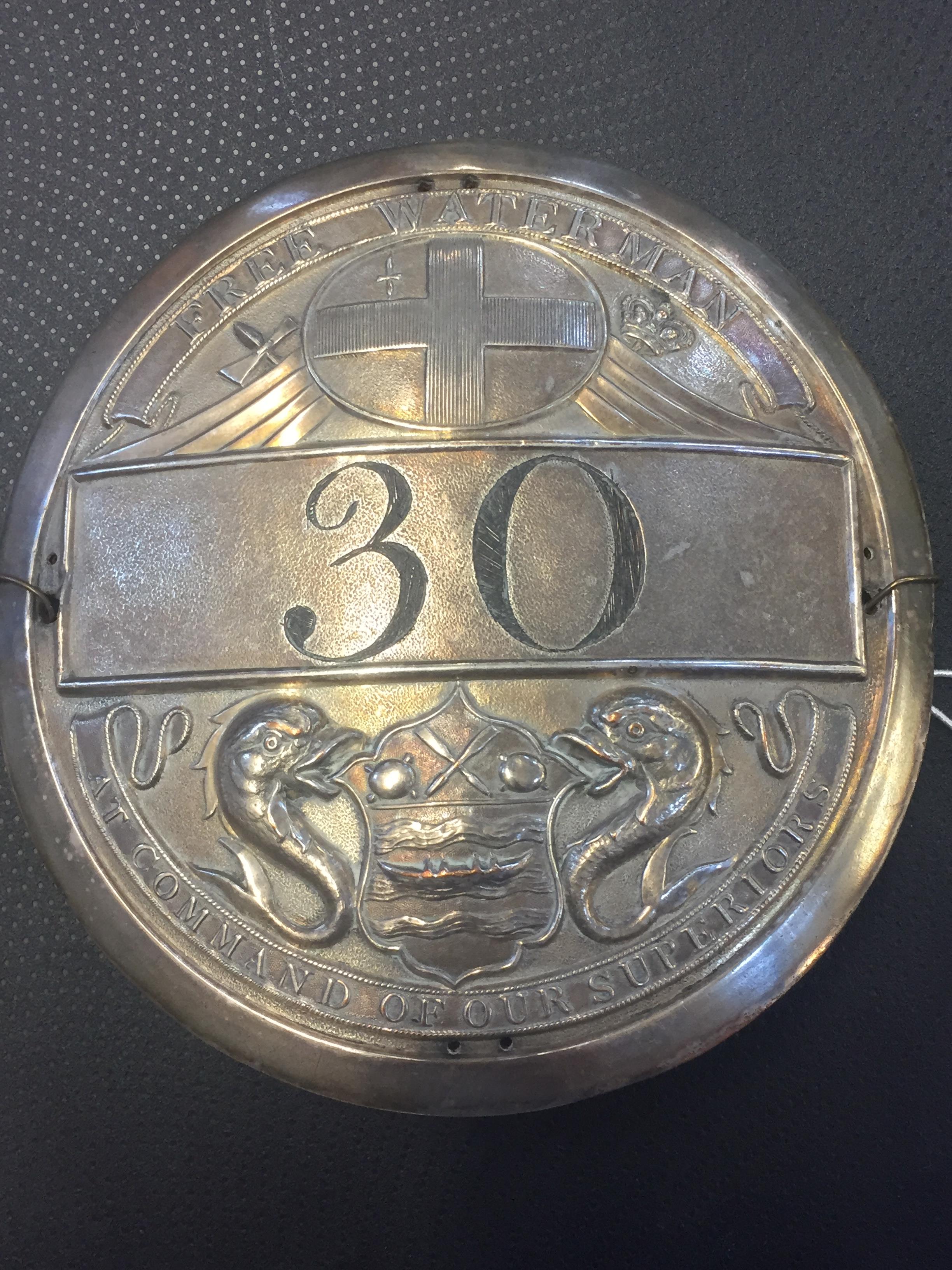 Lot 178 - Waterman's Badge. George III Thames Waterman'