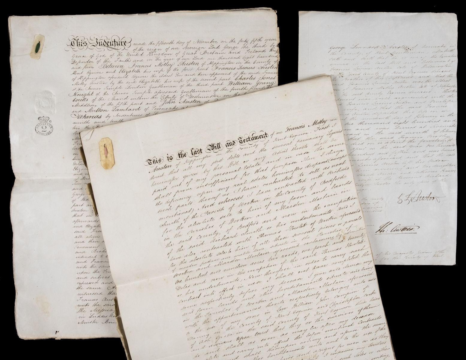 Lot 659 - Austen (Jane). A small group of ephemera