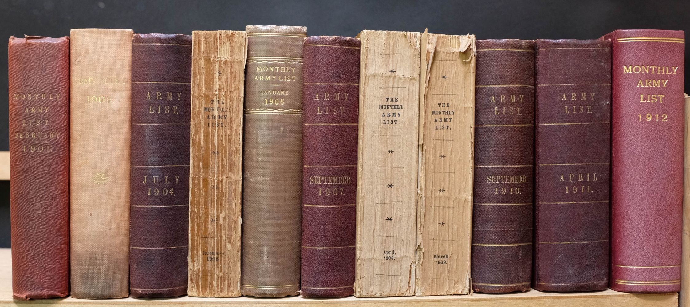 Lot 779 - Army Lists. The Monthly Army List for