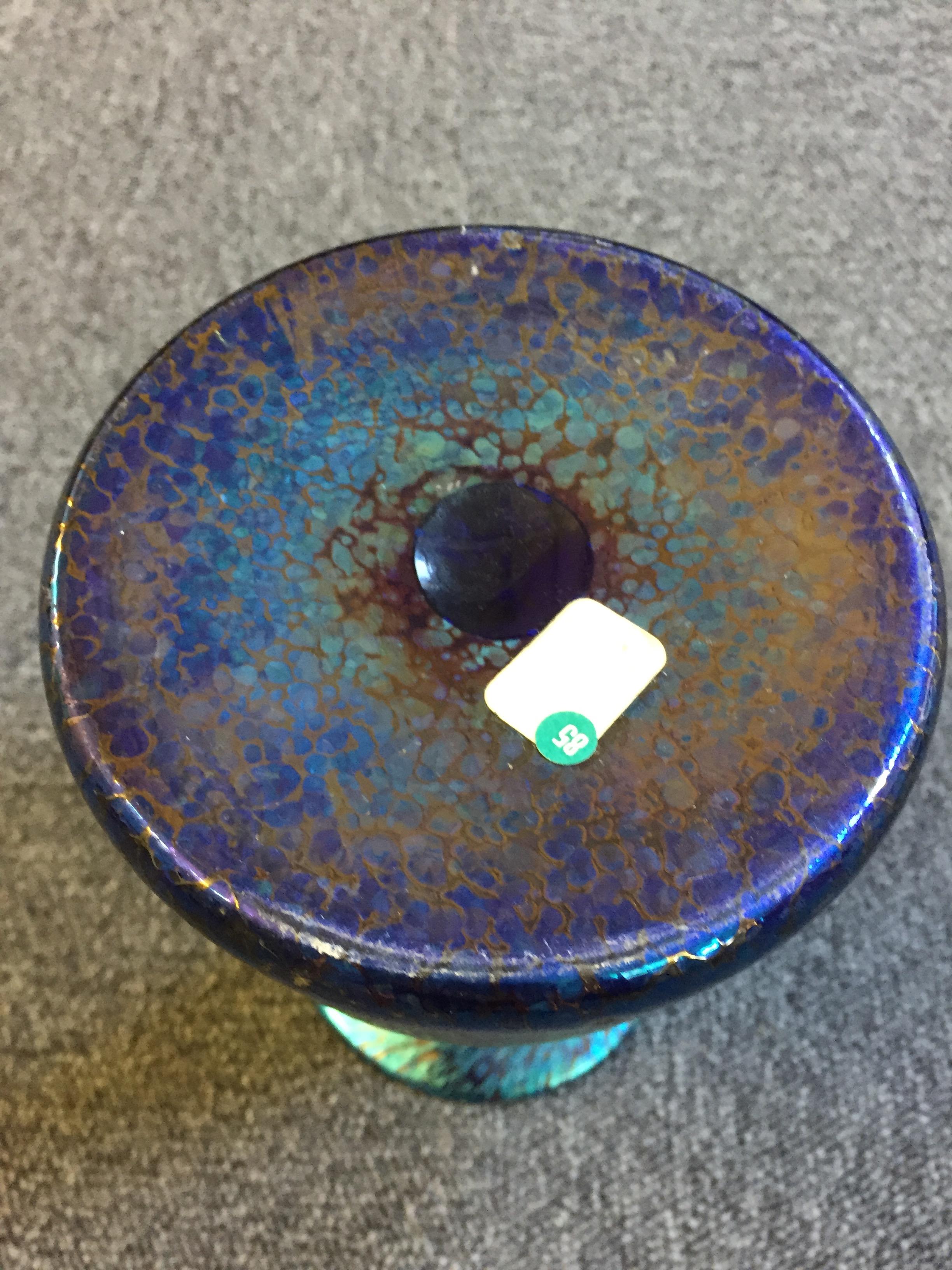 Lot 299 - Glassware. Coloured Loetz style glass vases