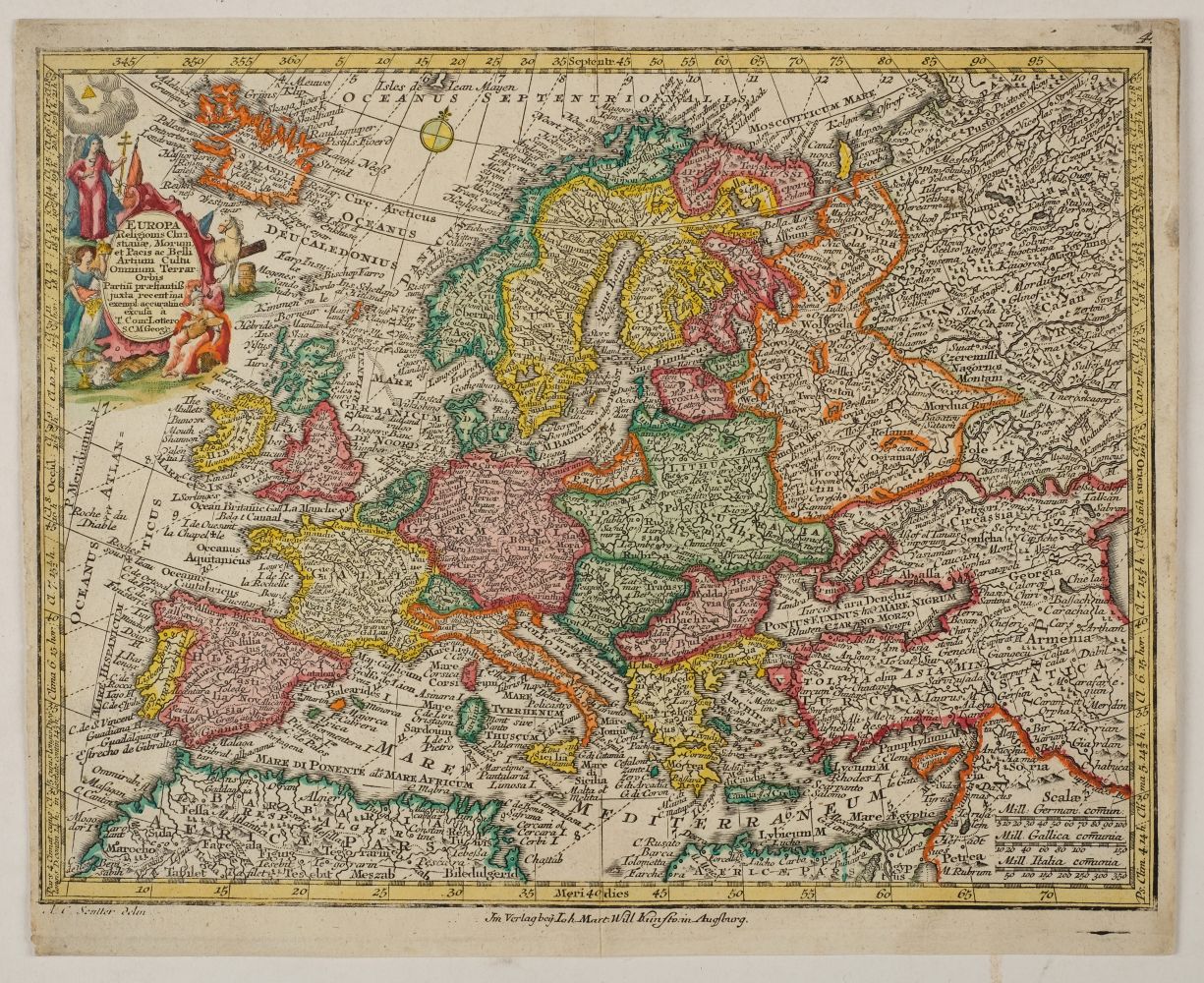 Lot 117 - Europe. Van de Aa (Pieter), L'Europe suivant