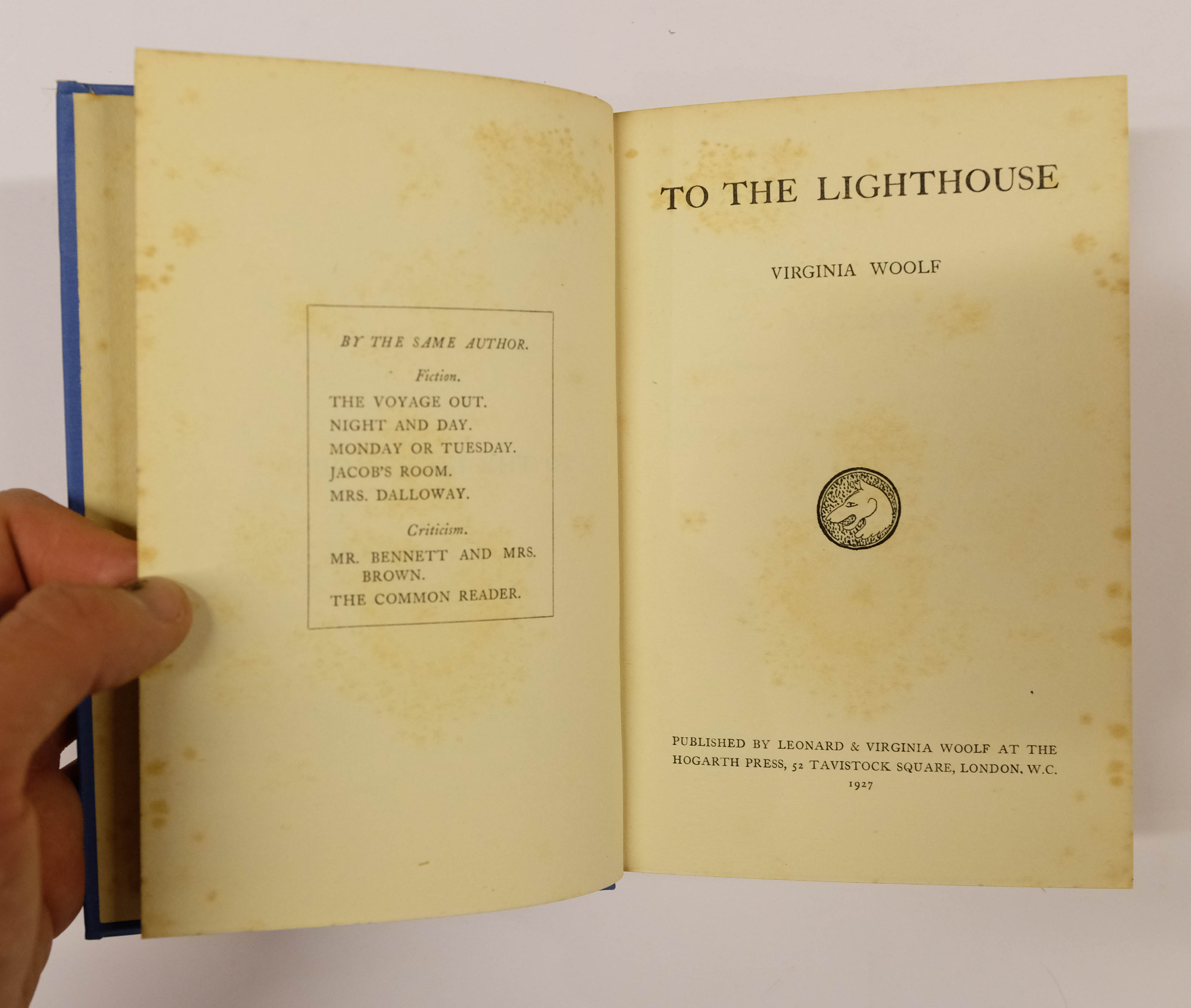 Lot 623 - Woolf (Virginia). To The Lighthouse, 1st