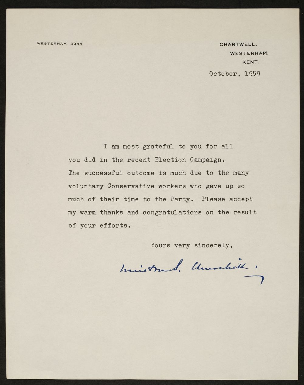 Lot 272 - Churchill (Winston Spencer). General