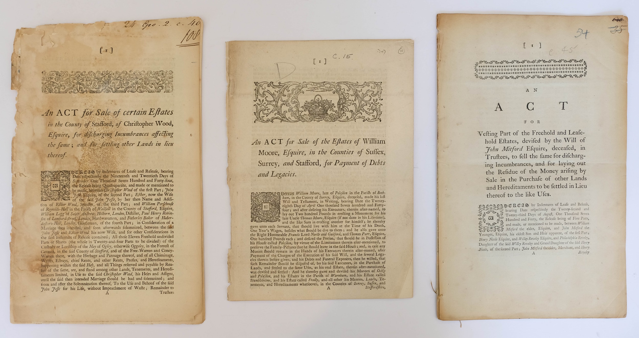 Lot 68 - Acts of Parliament. Approximately 60 British