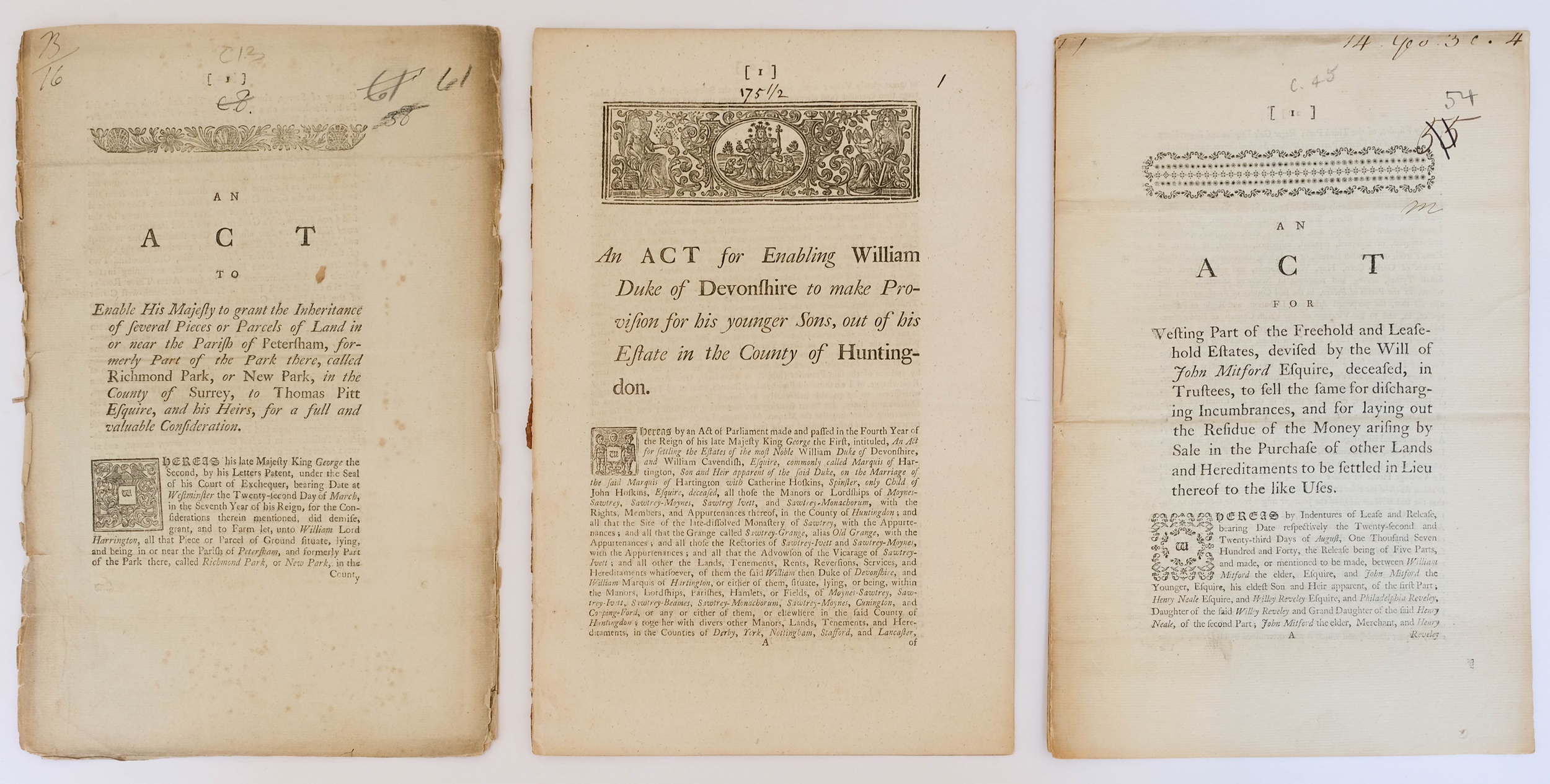 Lot 68 - Acts of Parliament. Approximately 60 British