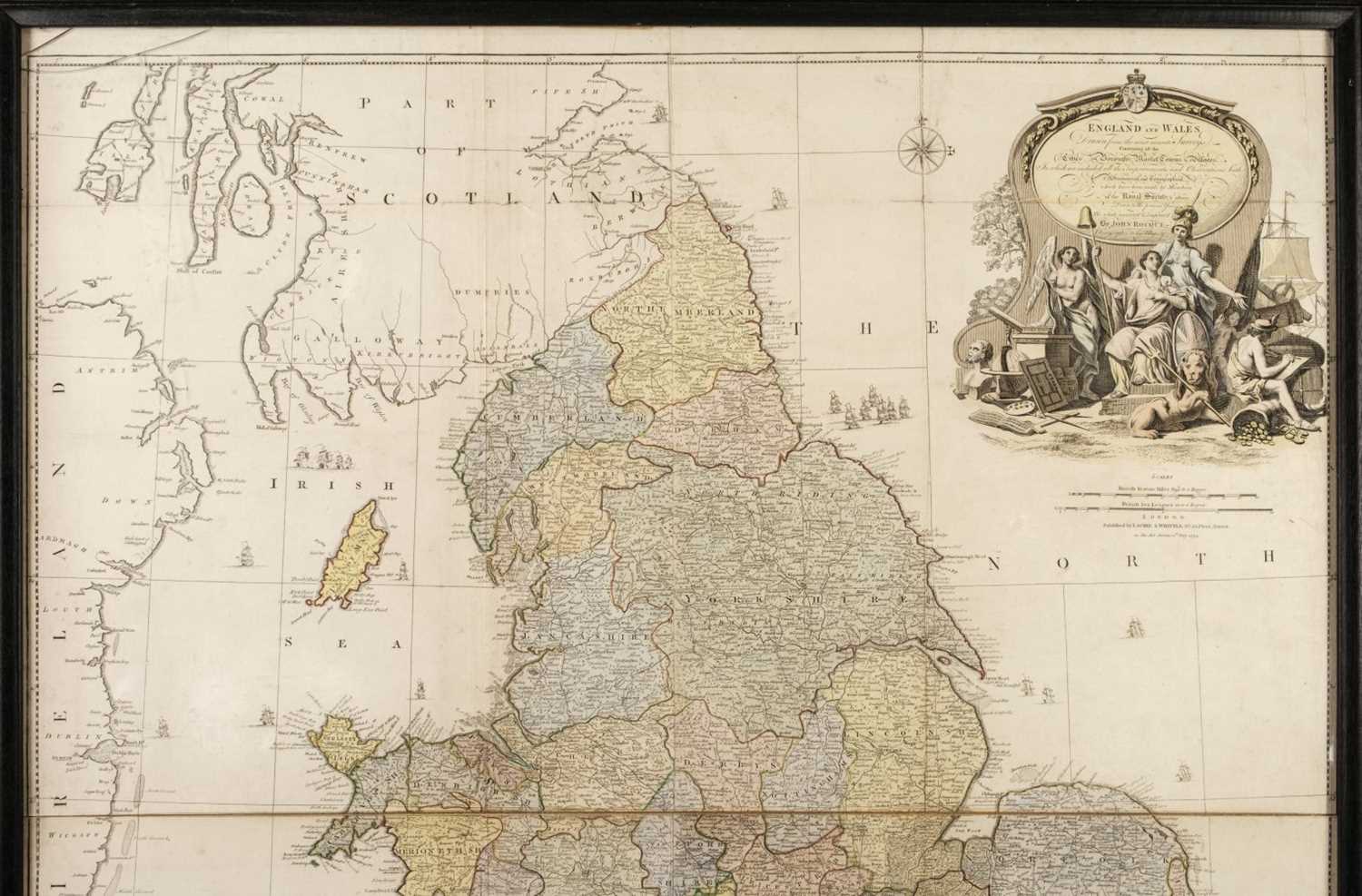 Lot 203 - England & Wales. Rocque (John), Large map of