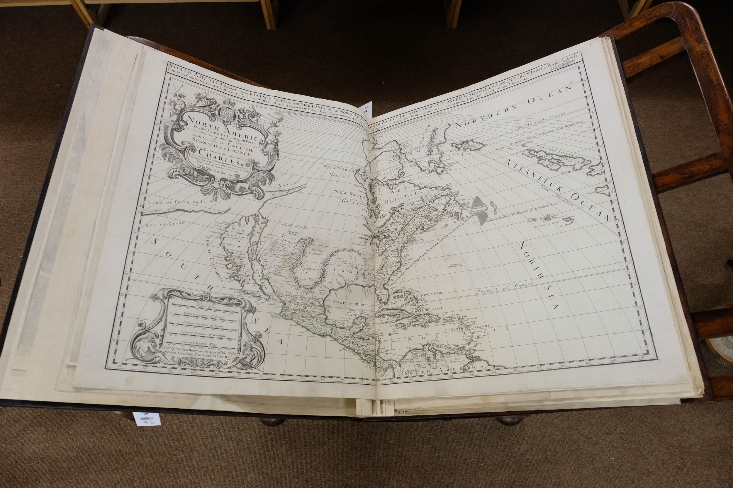 Lot 124 - Berry (William). Composite atlas, 1680-9,