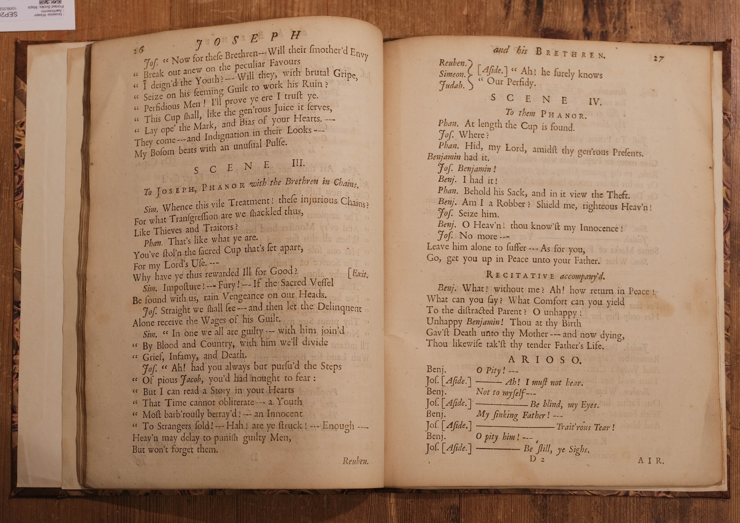 Lot 420 - Handel (George Frideric). Joseph and his