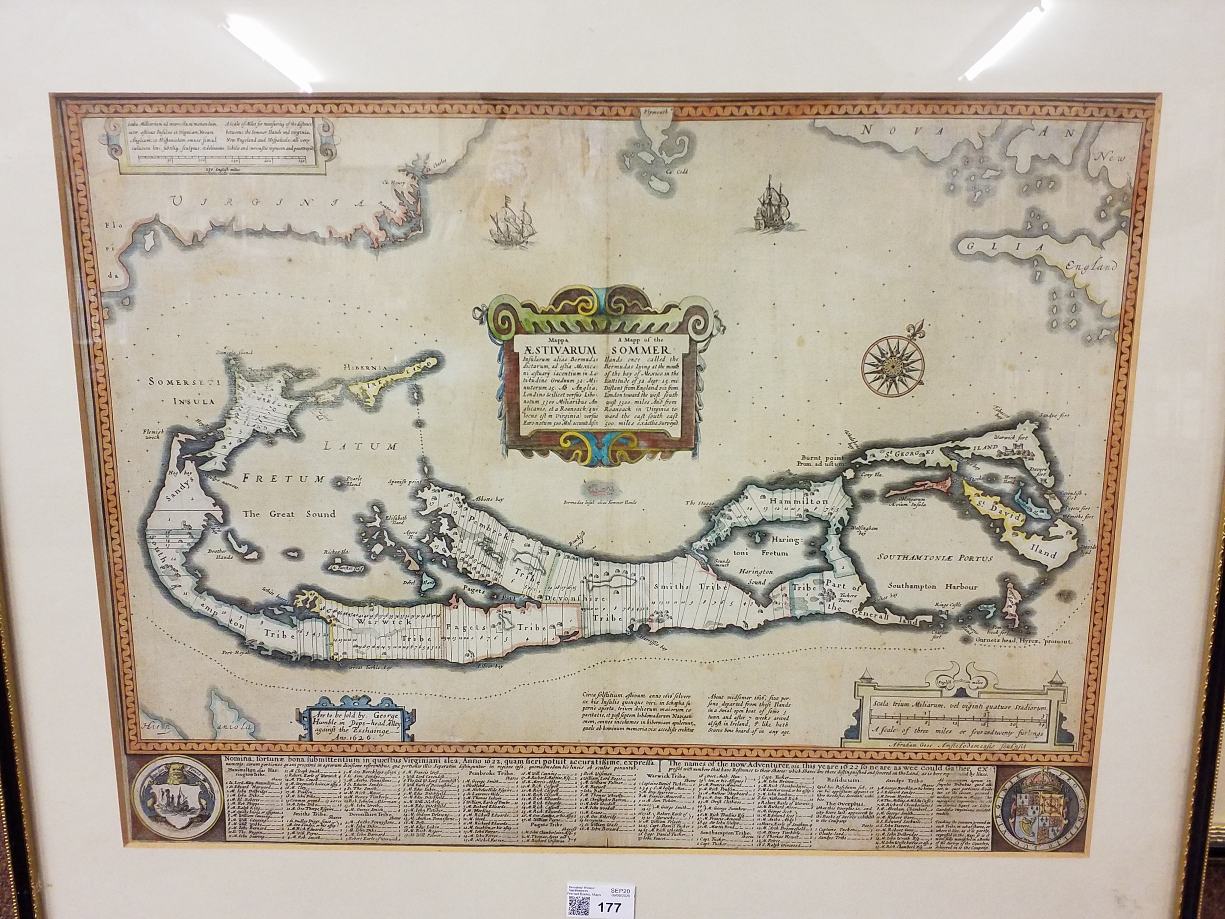 Lot 177 - Bermuda. Speed (John), A Mapp of the Sommer