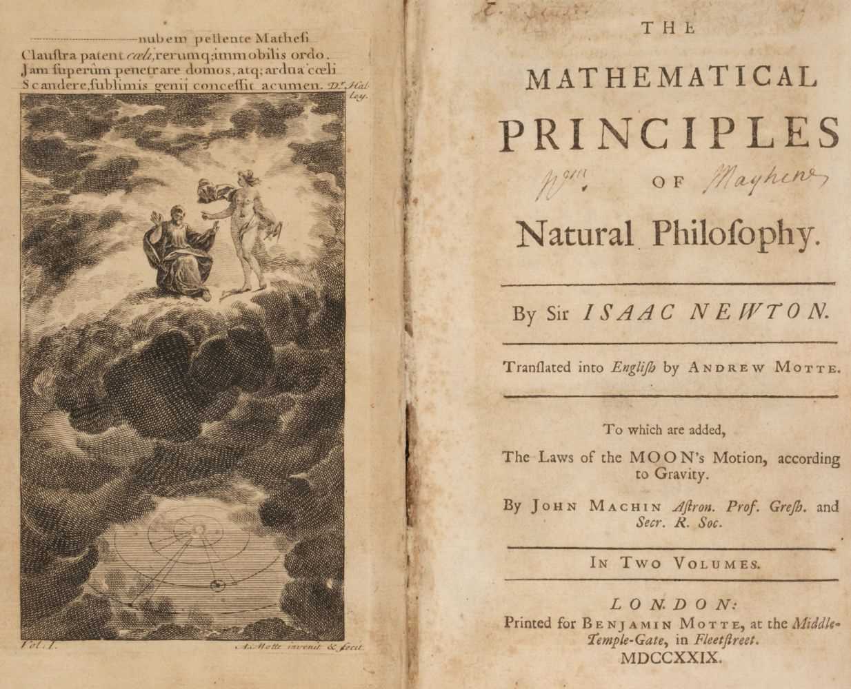 Lot 381 - Newton (Isaac). The Mathematical Principles