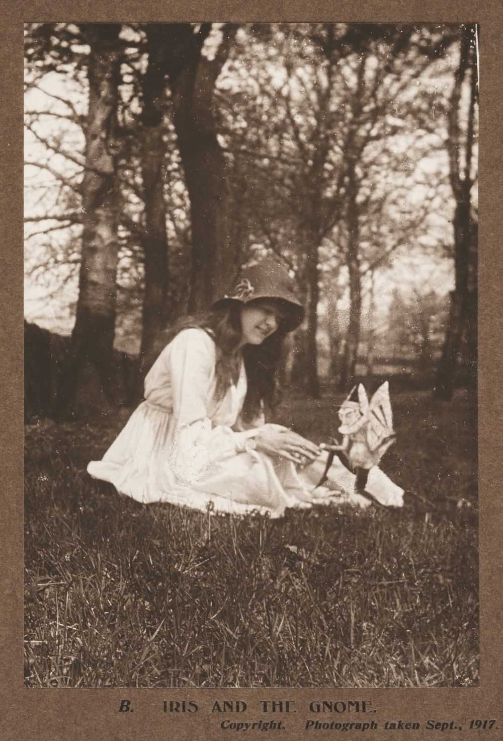 Lot 39 - Cottingley Fairies. 4 vintage sepia gelatin