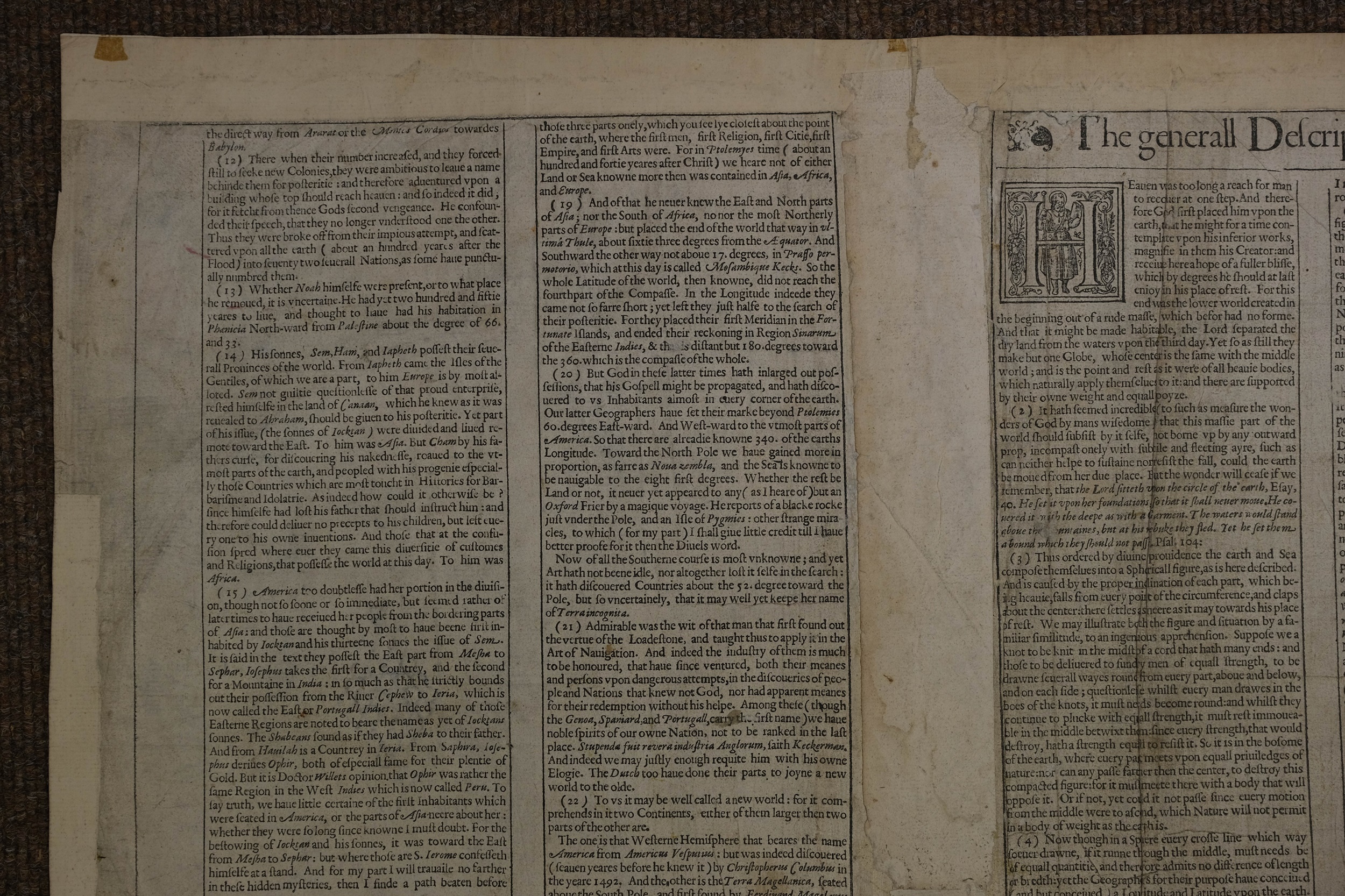 Lot 302 - World. Speed (John), A New and Accurate Map