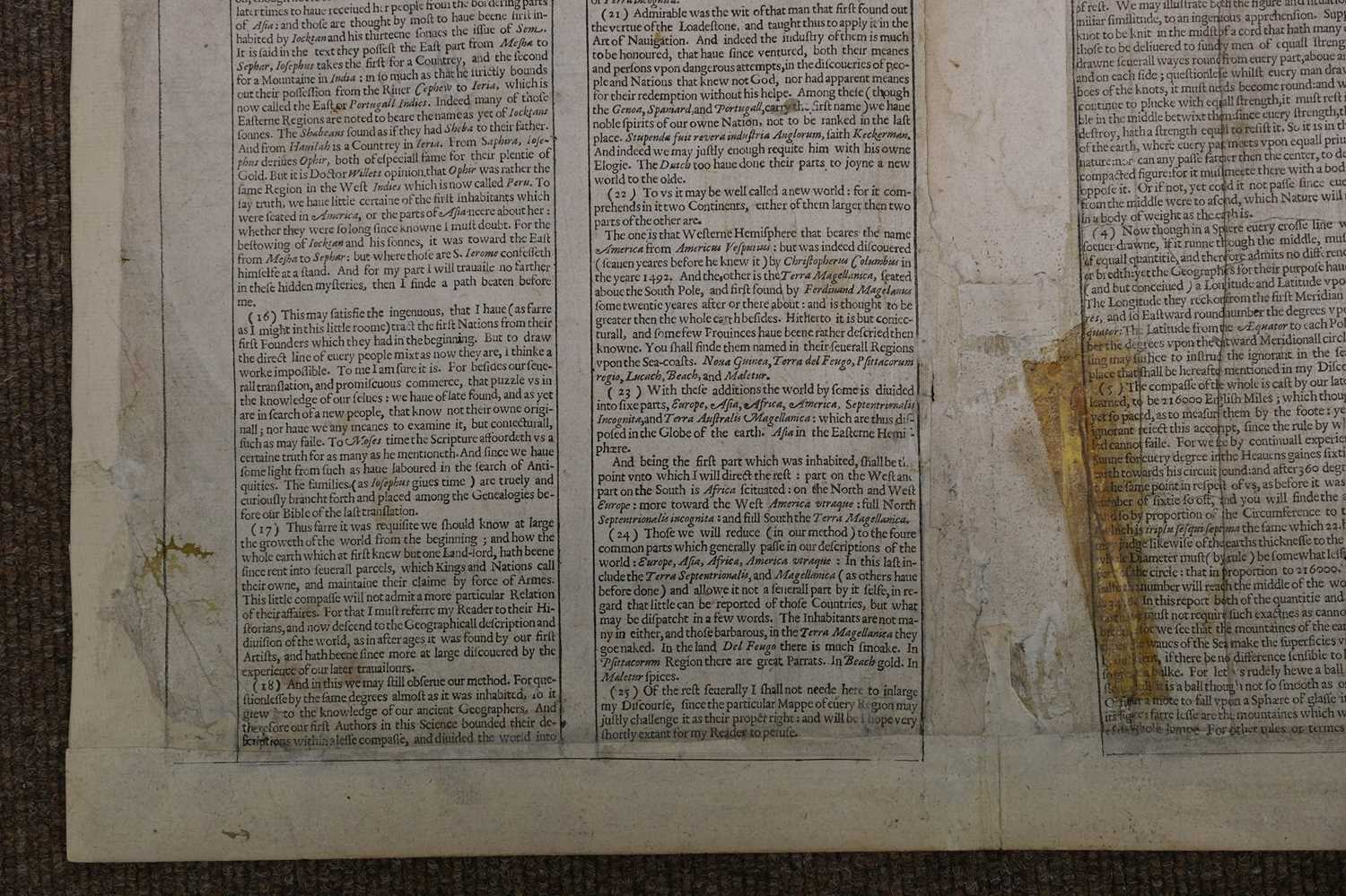 Lot 302 - World. Speed (John), A New and Accurate Map