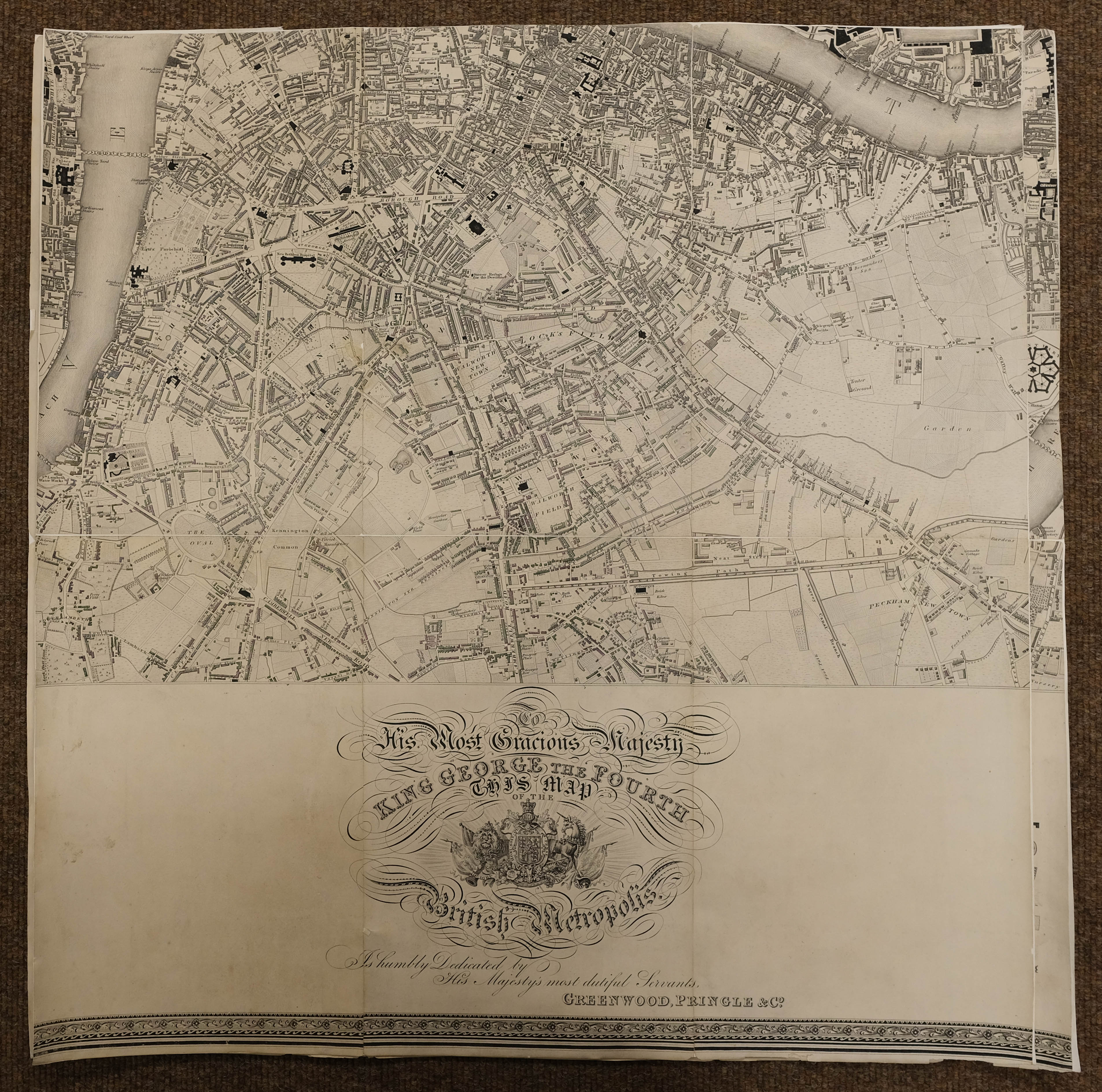 Lot 232 - London. Greenwood (C & J), Map of London