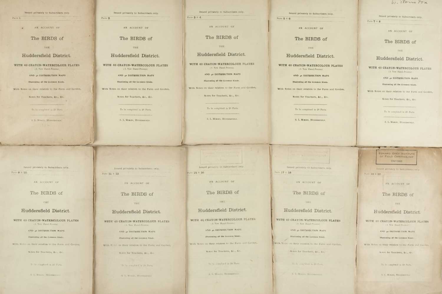 Lot 153 - Mosley (S. L.). An Account of the Birds of