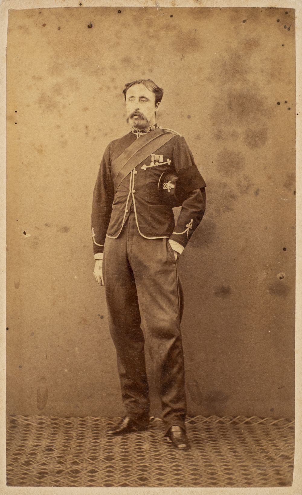 Lot 212 - Cartes de visite. An albumen print carte de