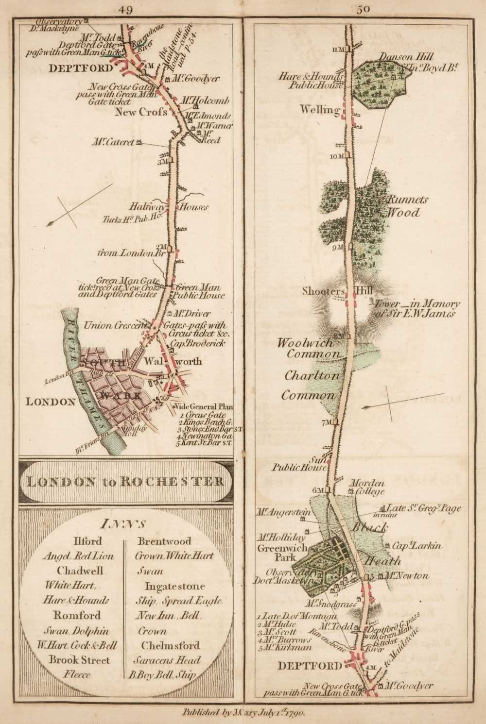 Lot 127 - Cary (John). Cary's Survey of the High Roads,