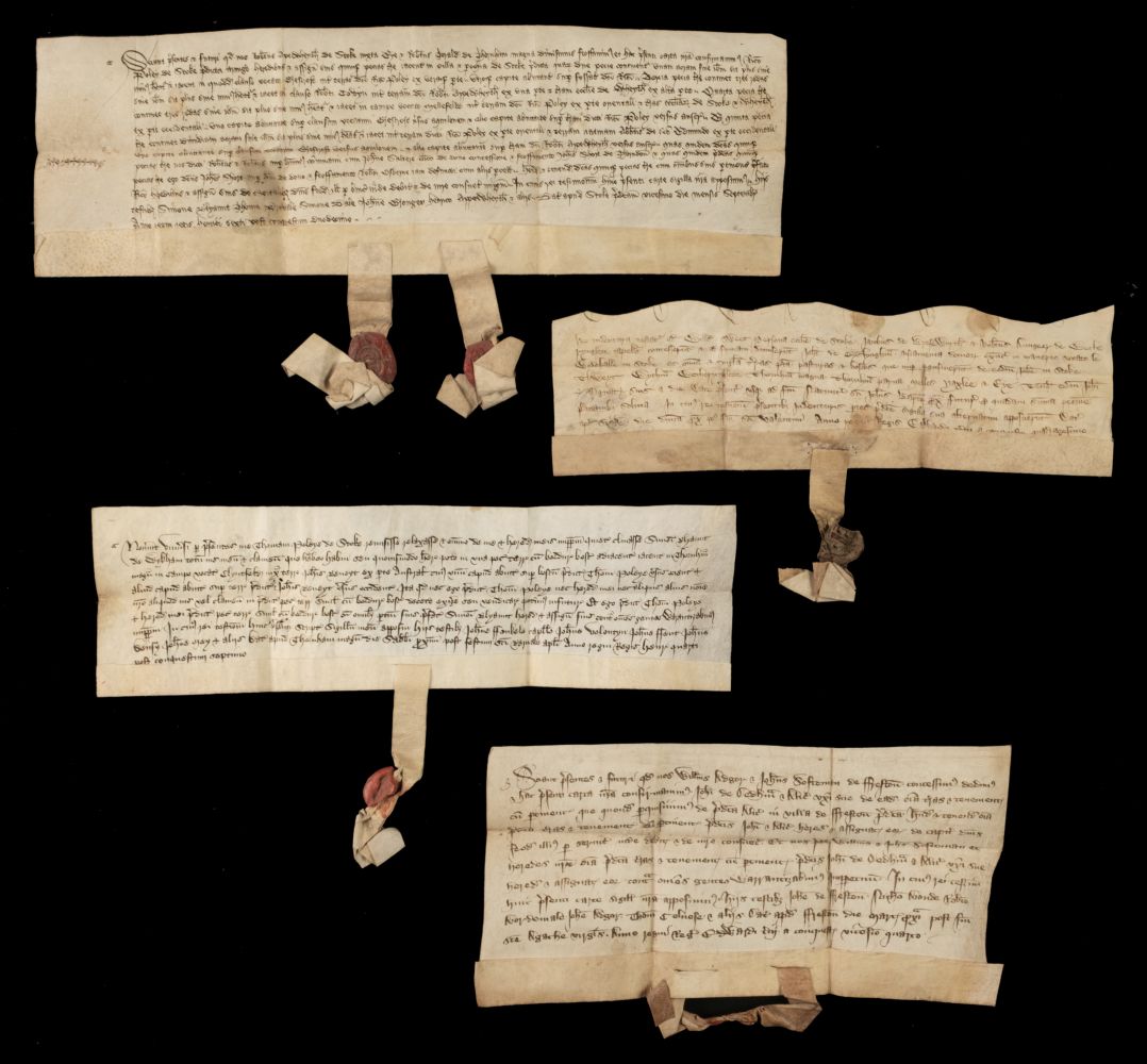 Lot 306 - Suffolk. Group of medieval deeds on vellum,