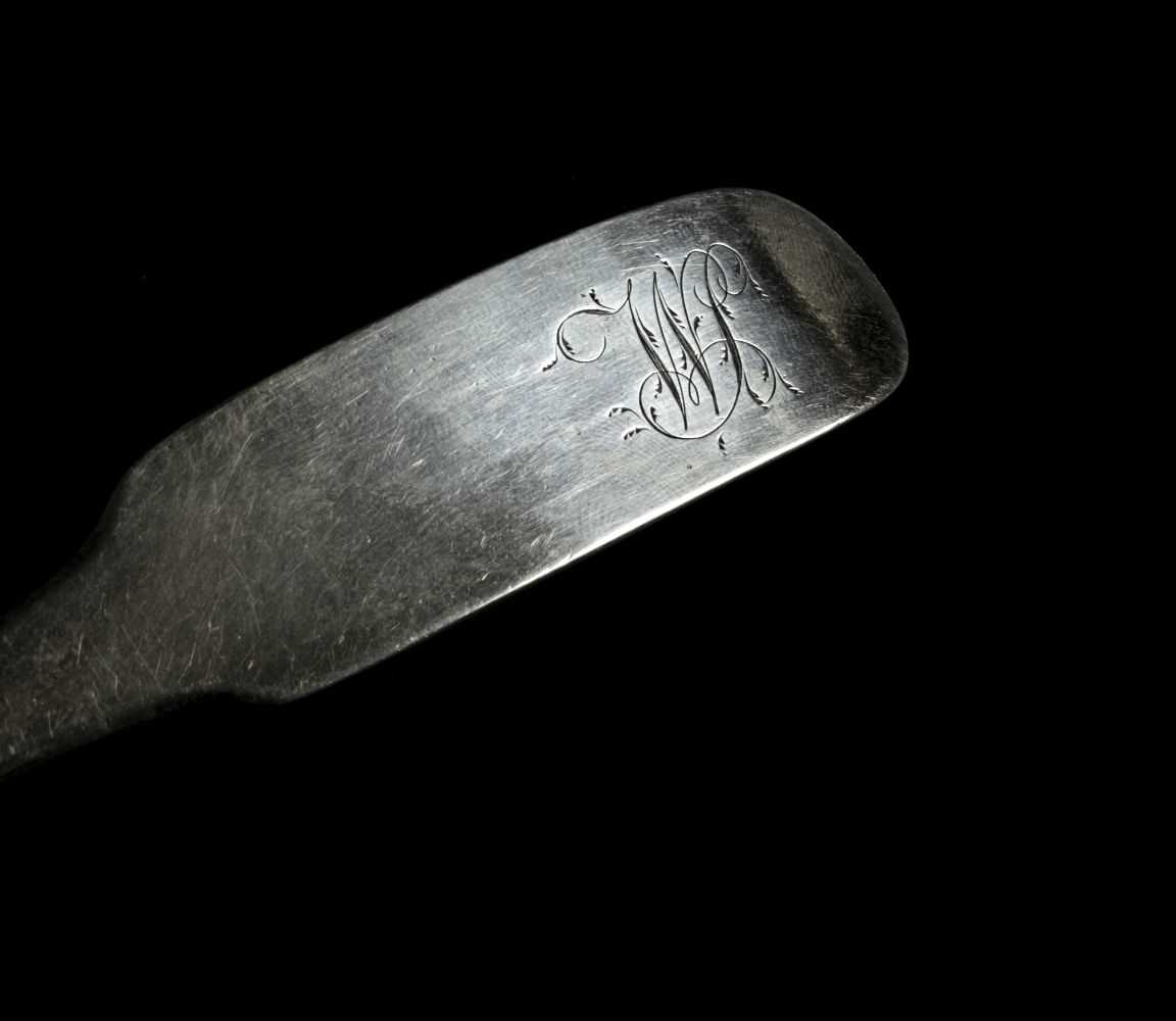 Lot 2 - American Silver. A silver stuffing spoon by