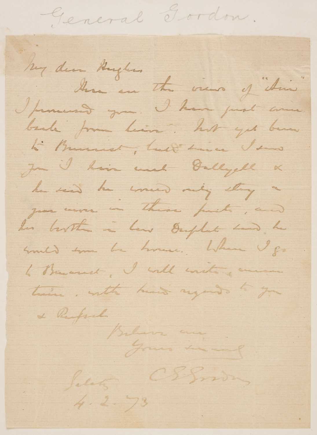 Lot 318 - Gordon (Charles George, 1833-1885).