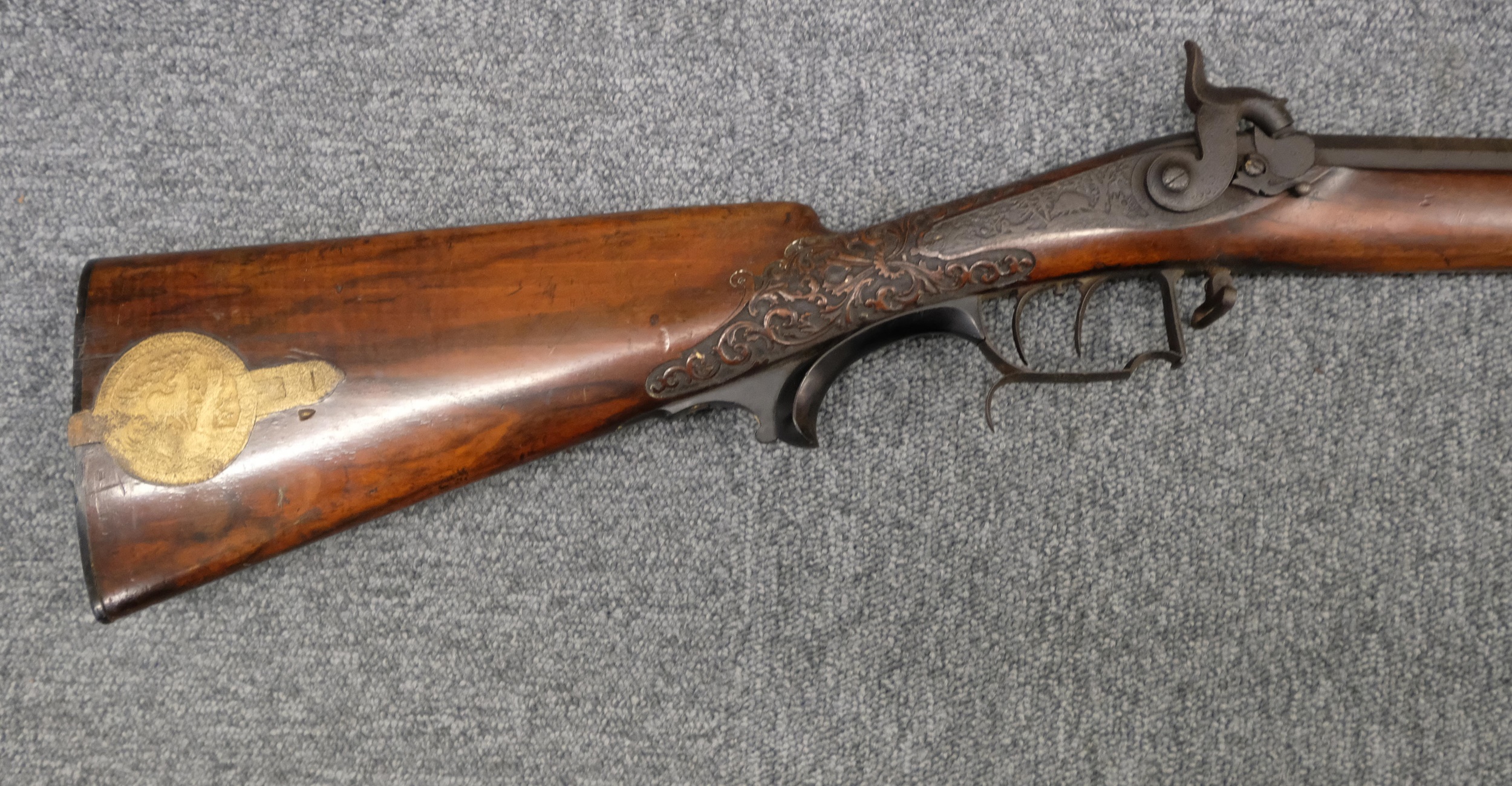 Lot 239 - Rifle. A 19th Century German Jager Hunting