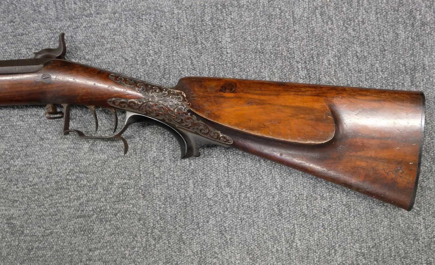 Lot 239 - Rifle. A 19th Century German Jager Hunting