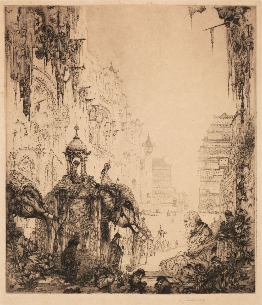 Lot 485 - Etchings. A collection of 23 uncoloured