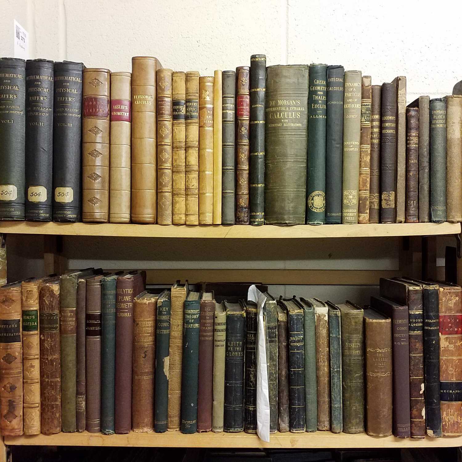 Lot 373 - Mathematics. A large collection of 19th