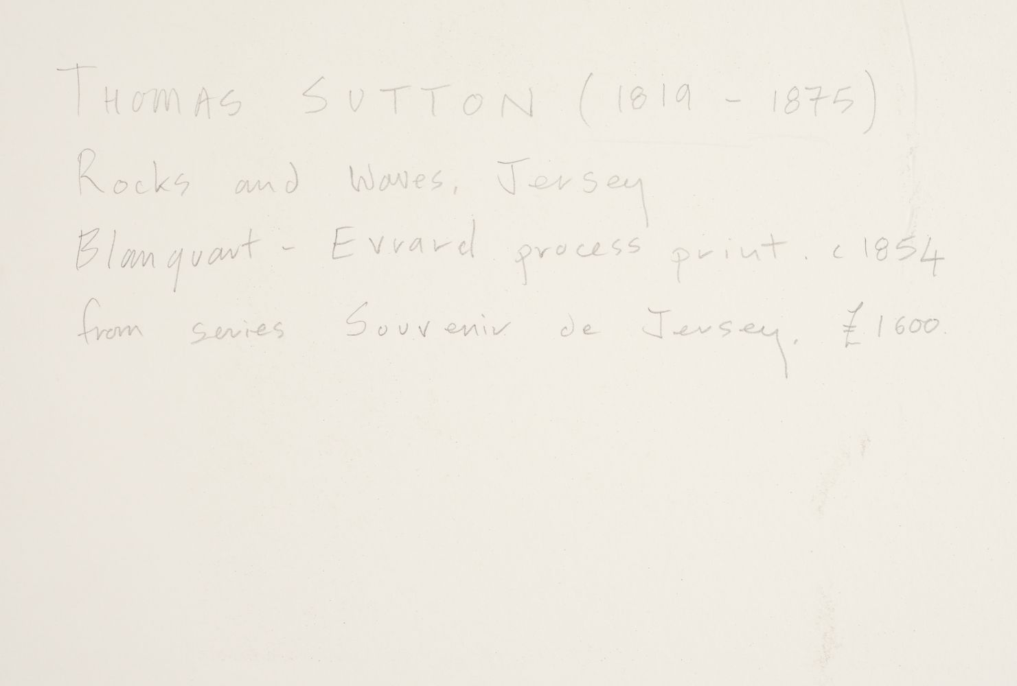 Lot 28 - Sutton (Thomas, 1819-1875). Rocks and waves,