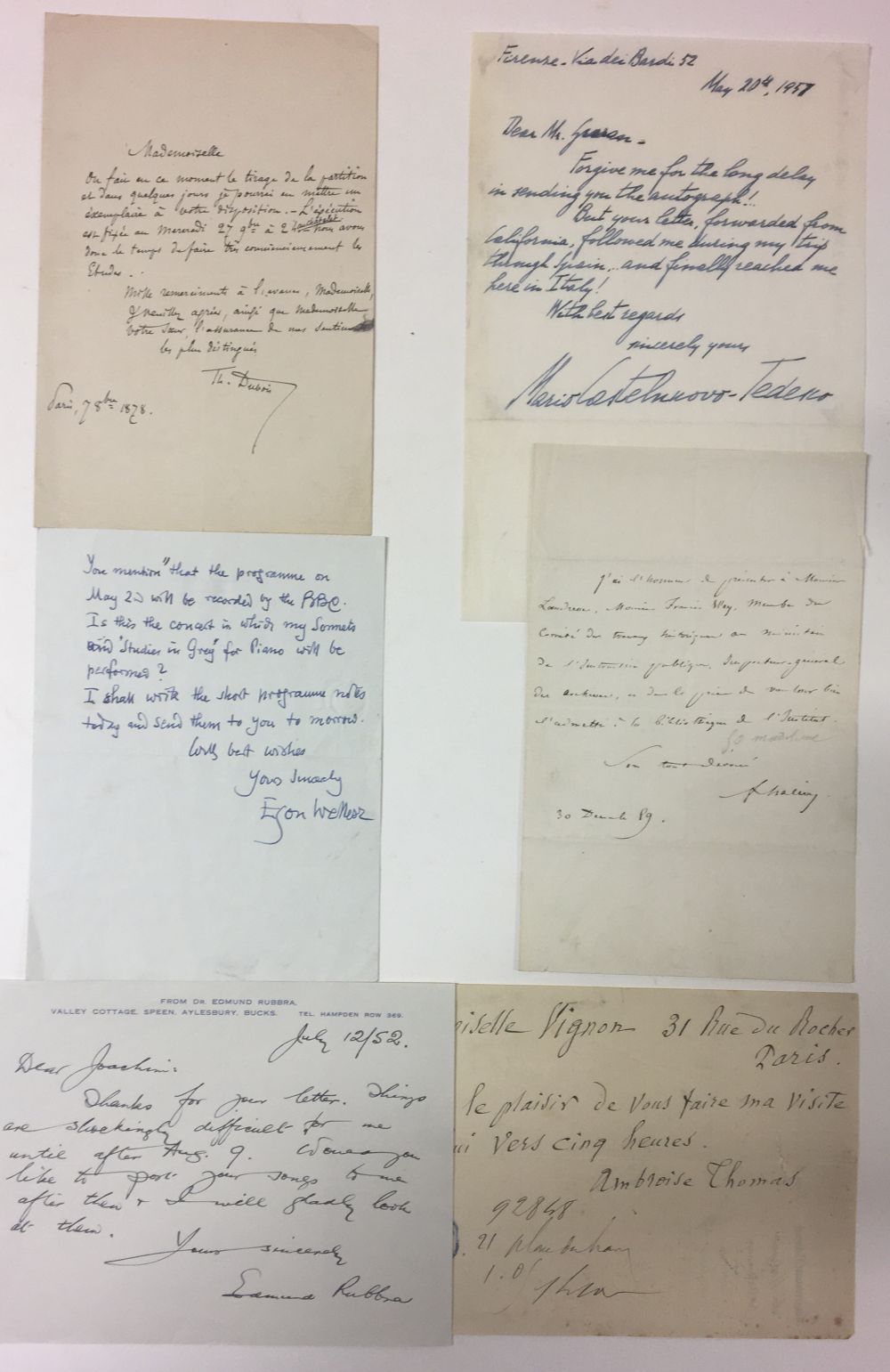 Lot 633 - Composers' Autographs.