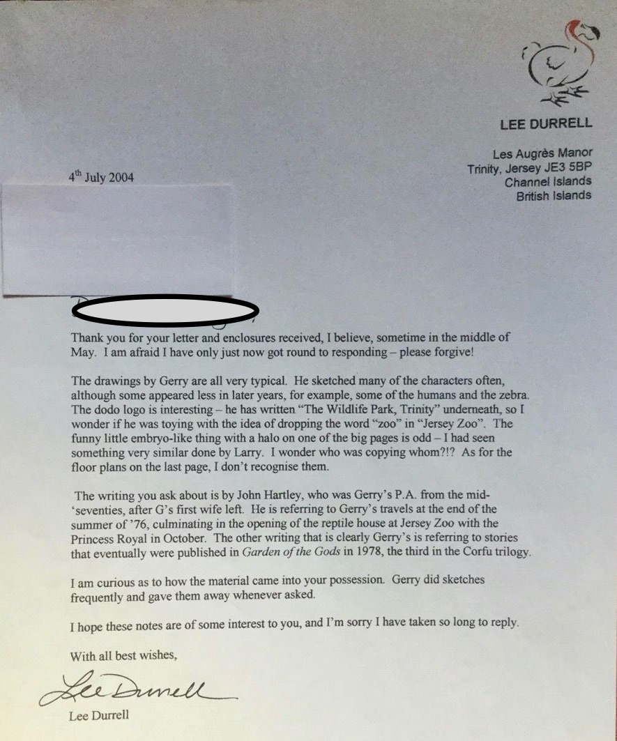 Lot 560 - Durrell (Gerald, 1925-1995).