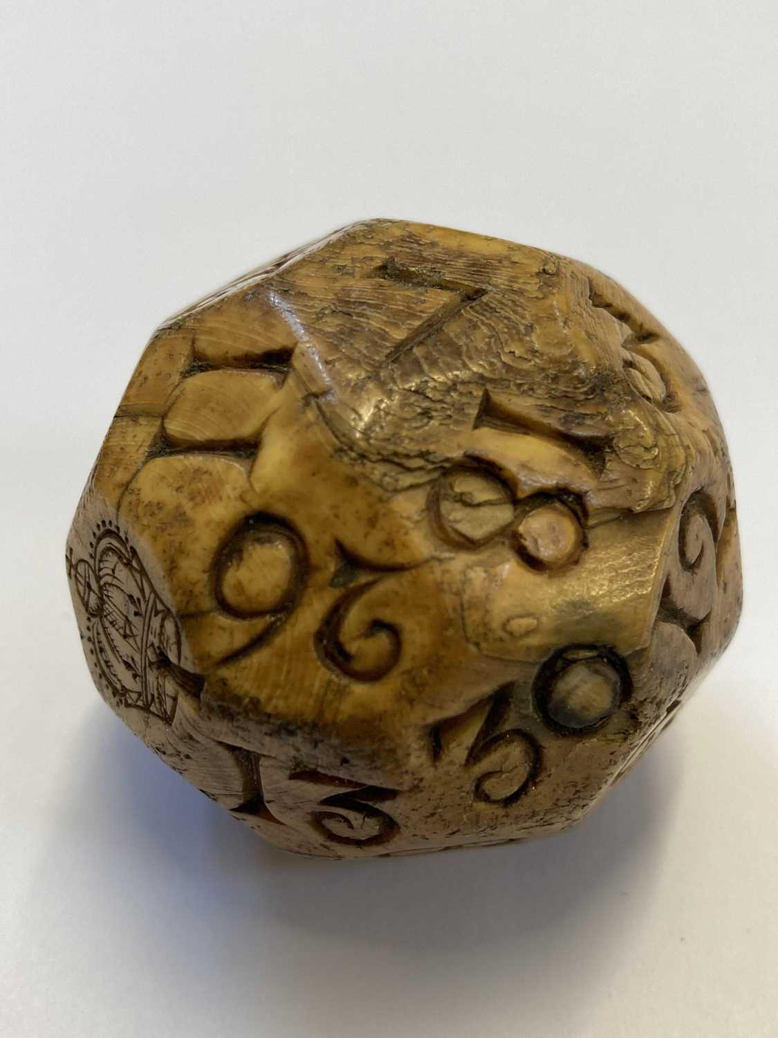Lot 116 - Gambling ball. A rare 17th century ivory