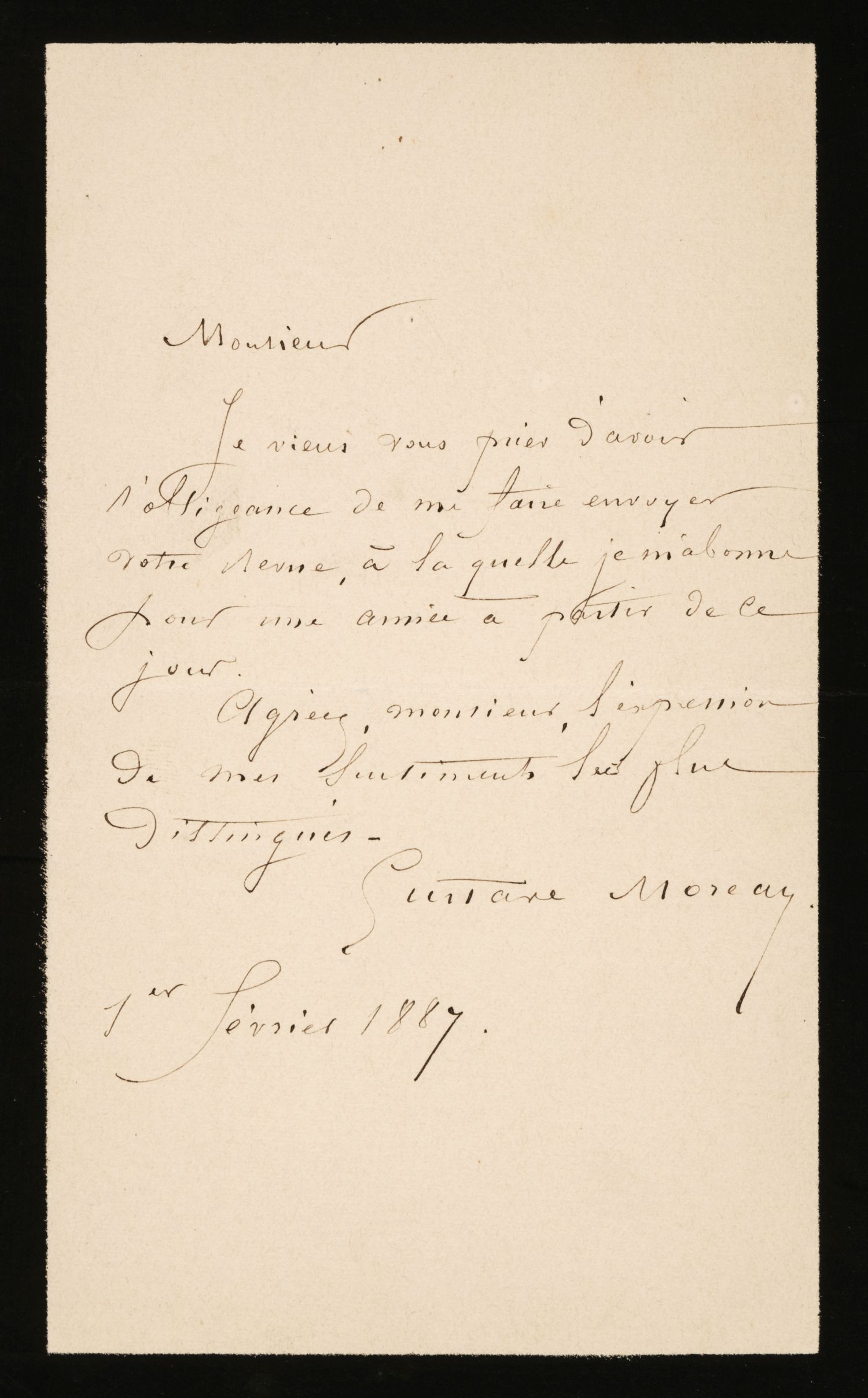 Lot 324 - Moreau (Gustave, 1826-1898). Autograph