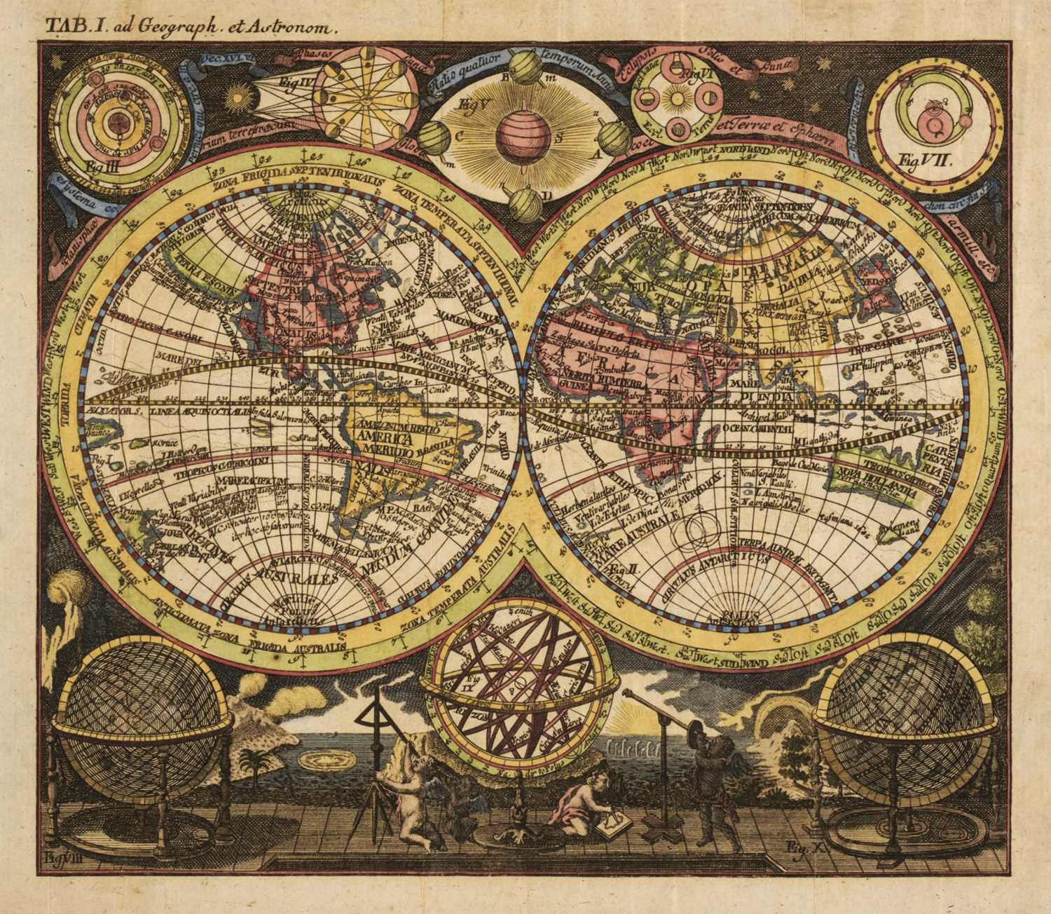 Lot 188 - World. Huebner (Jacob), Planisphaerium