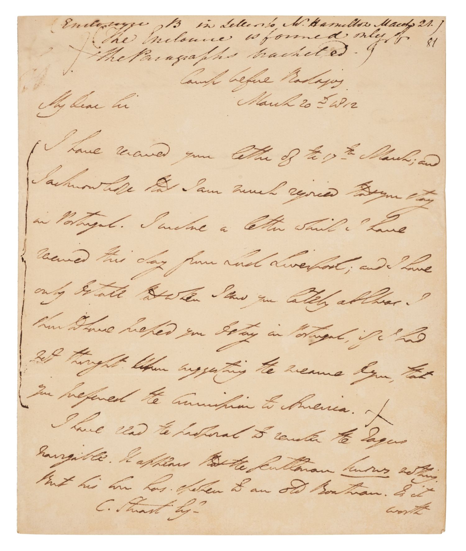 Lot 275 - Wellington (Duke of). Unpublished autograph