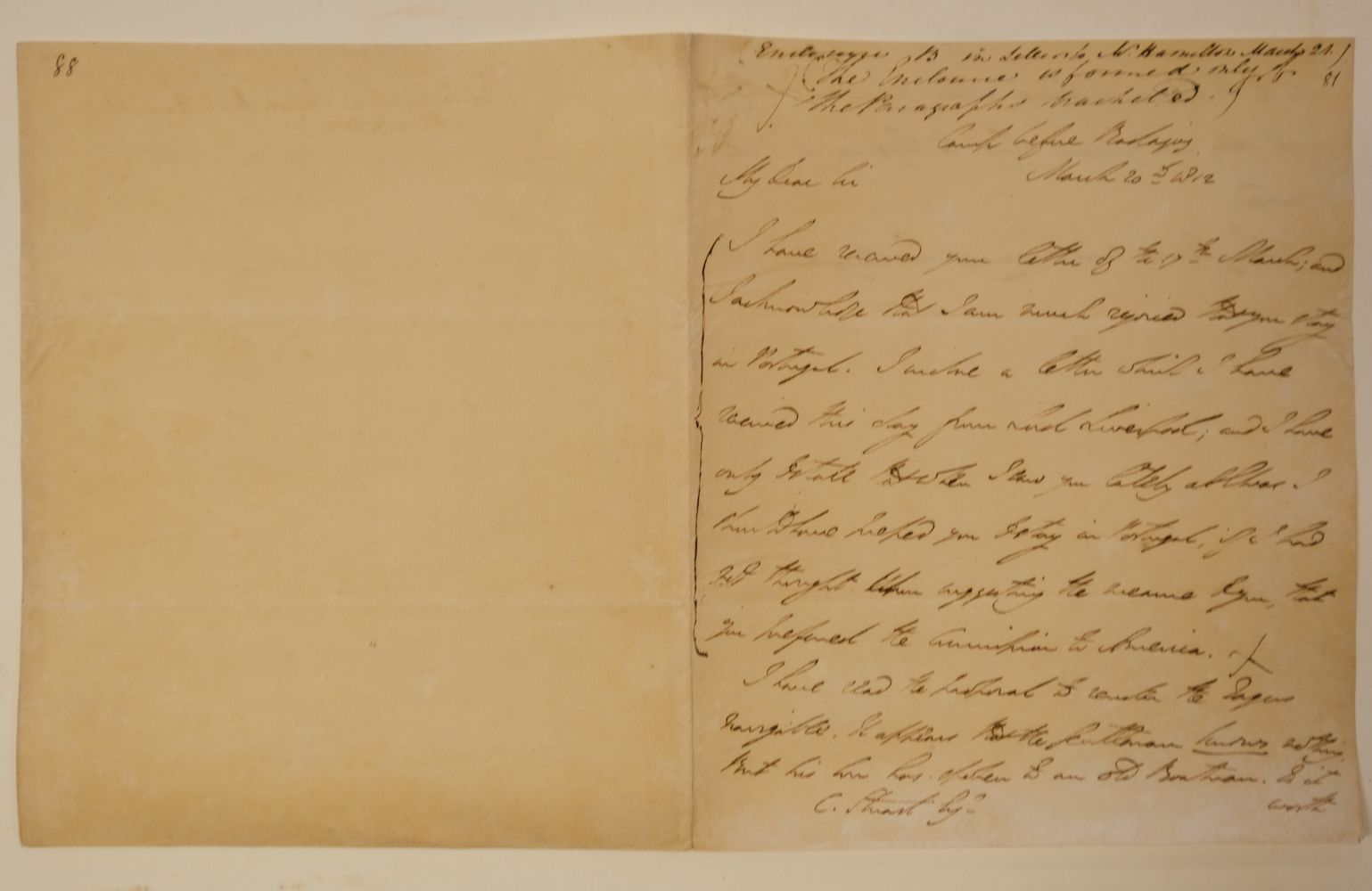 Lot 275 - Wellington (Duke of). Unpublished autograph