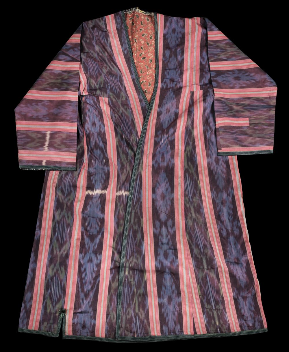 Lot 226 - Chapan. An ikat silk chapan, Central Asia,