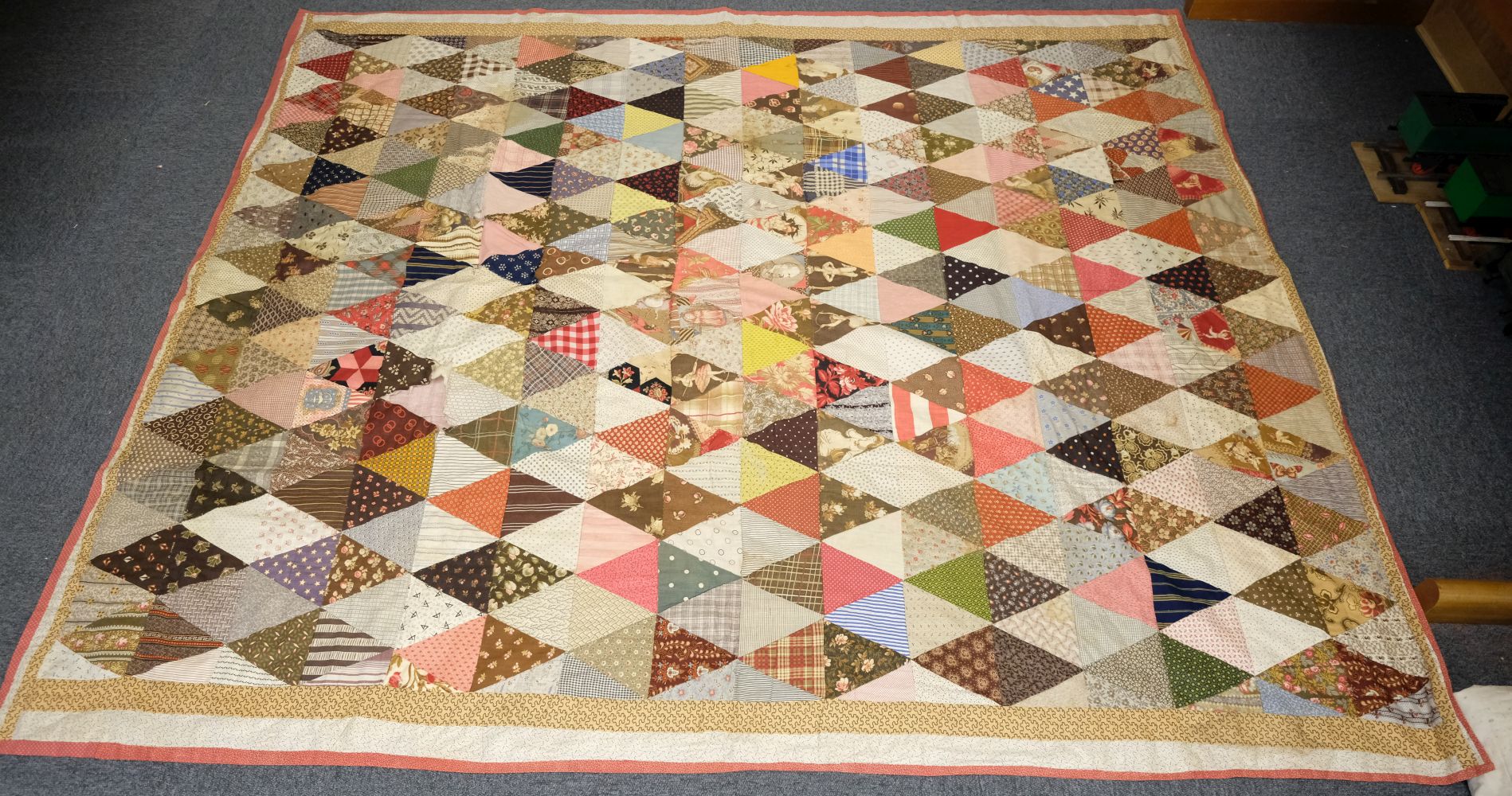 Lot 272 - Quilts. A Victorian patchwork quilt, and 2