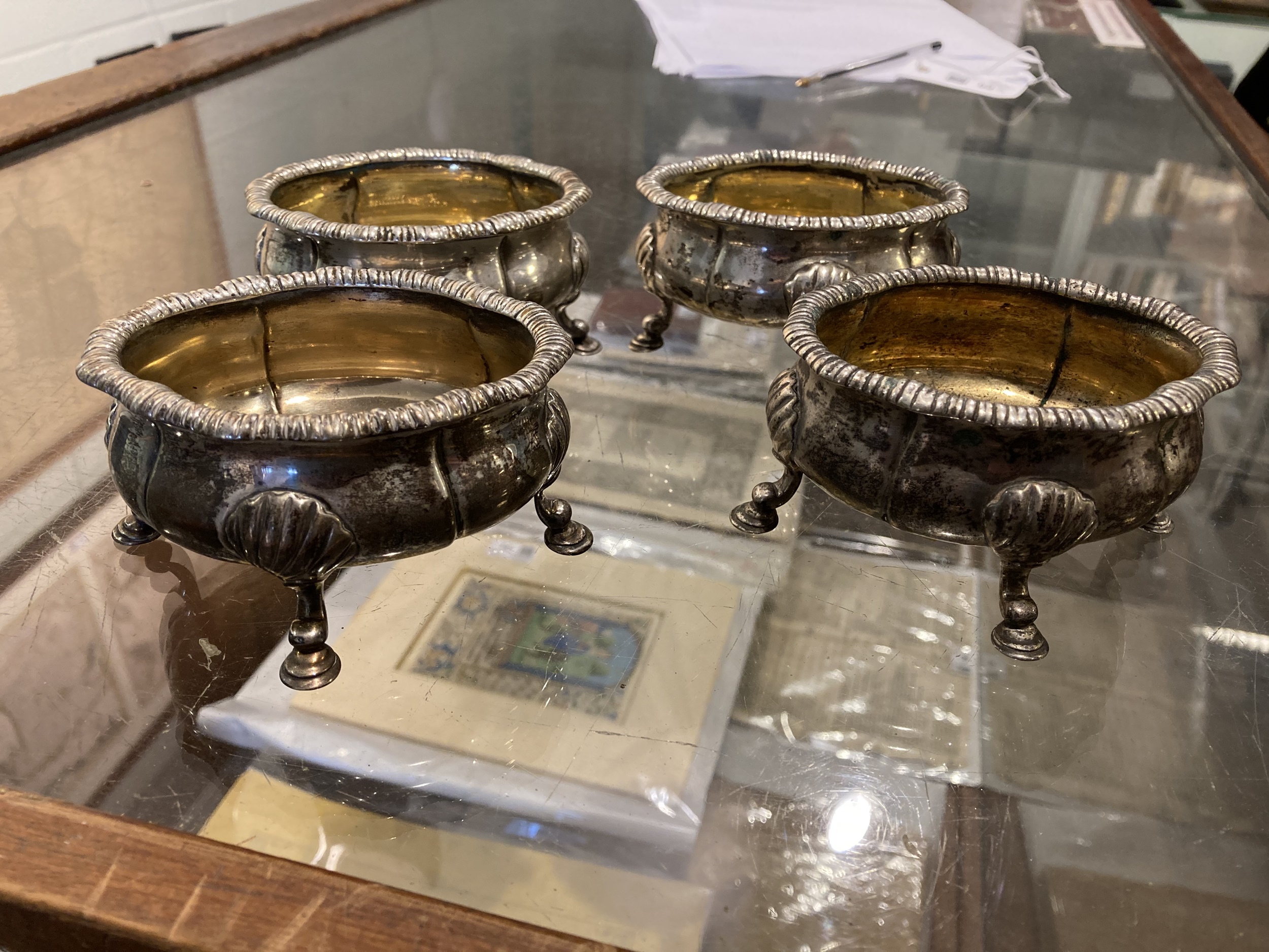 Lot 52 - Table Salts. 18th century silver salts