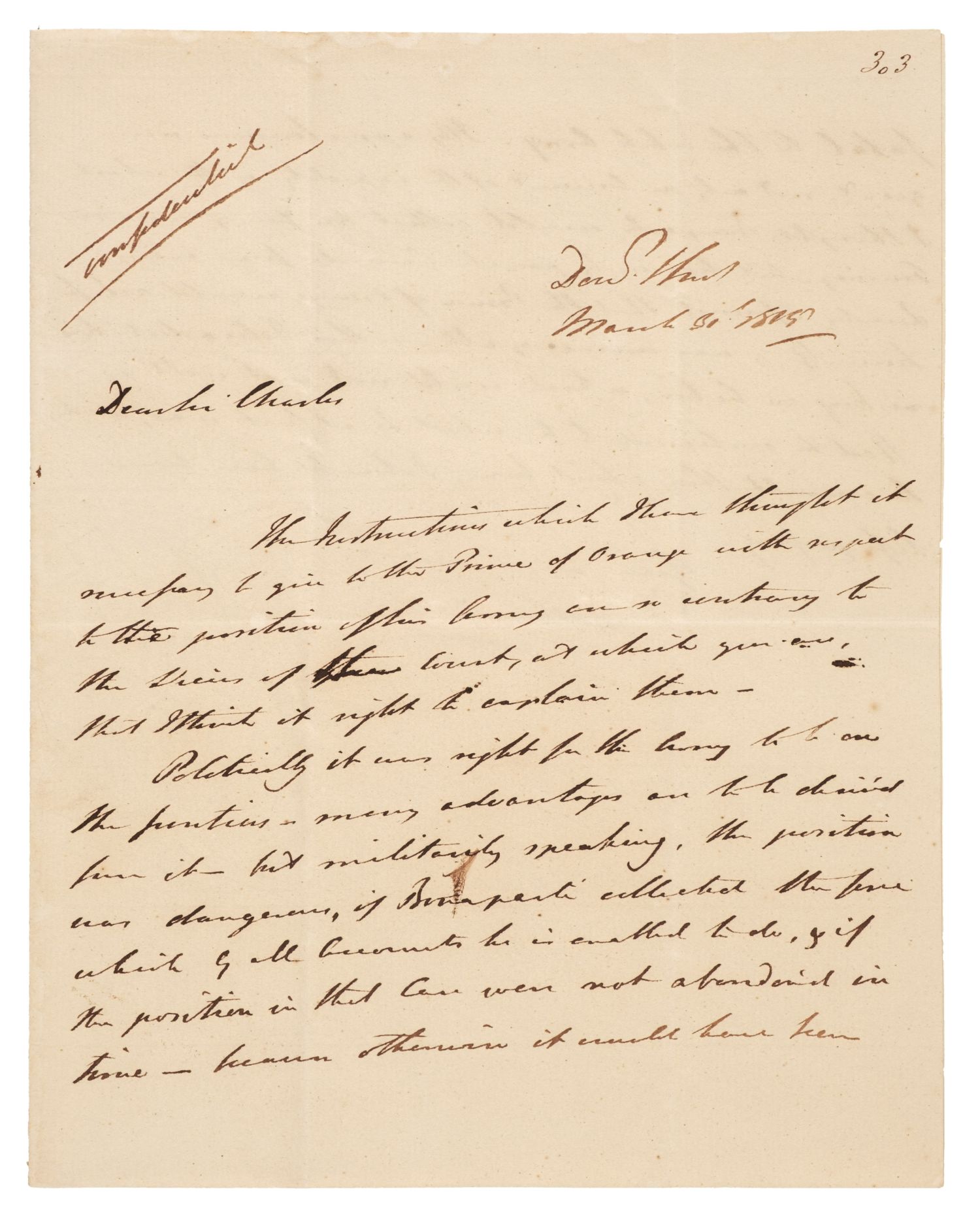Lot 270 - Stuart (Charles). Collection of letters to