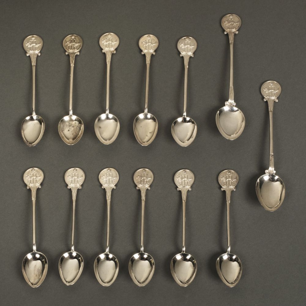 Lot 25 - Cricket. Hong Kong Cricket Club silver spoons