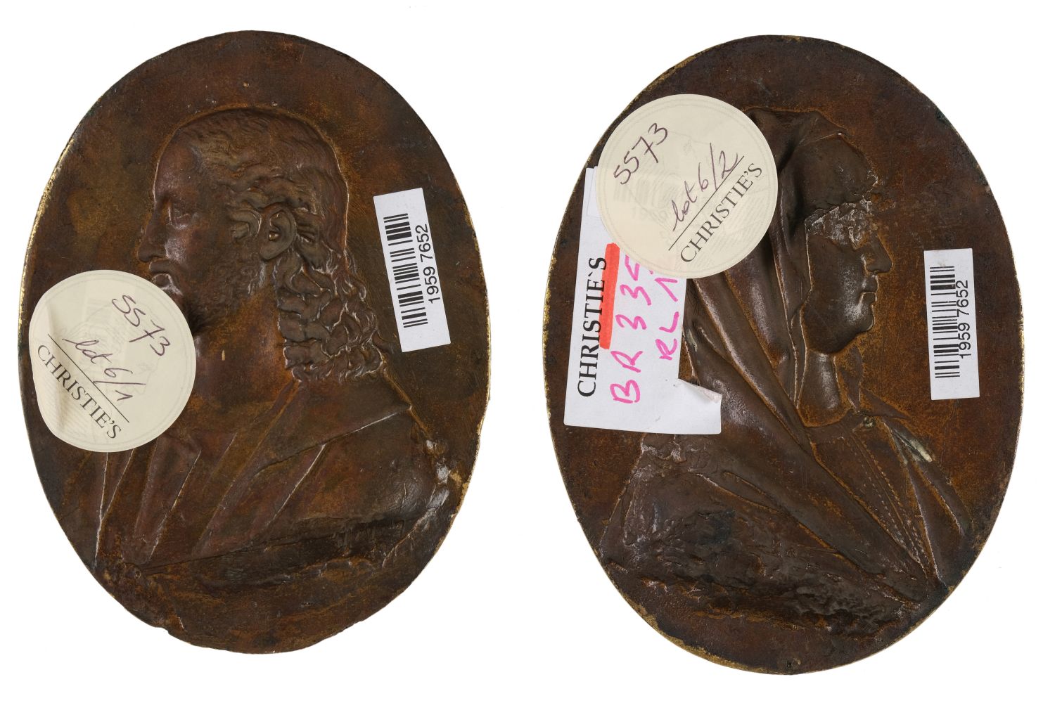 Lot 402 - Plaquettes. Pair of 17th-century plaques