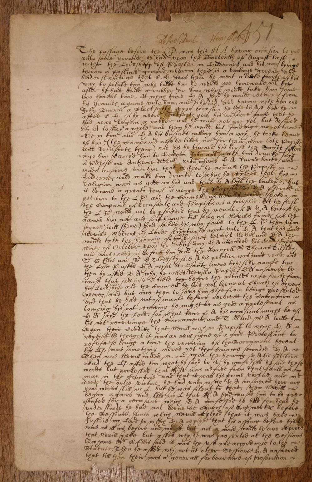 Lot 242 - Recusancy & Bowls. Examination of an