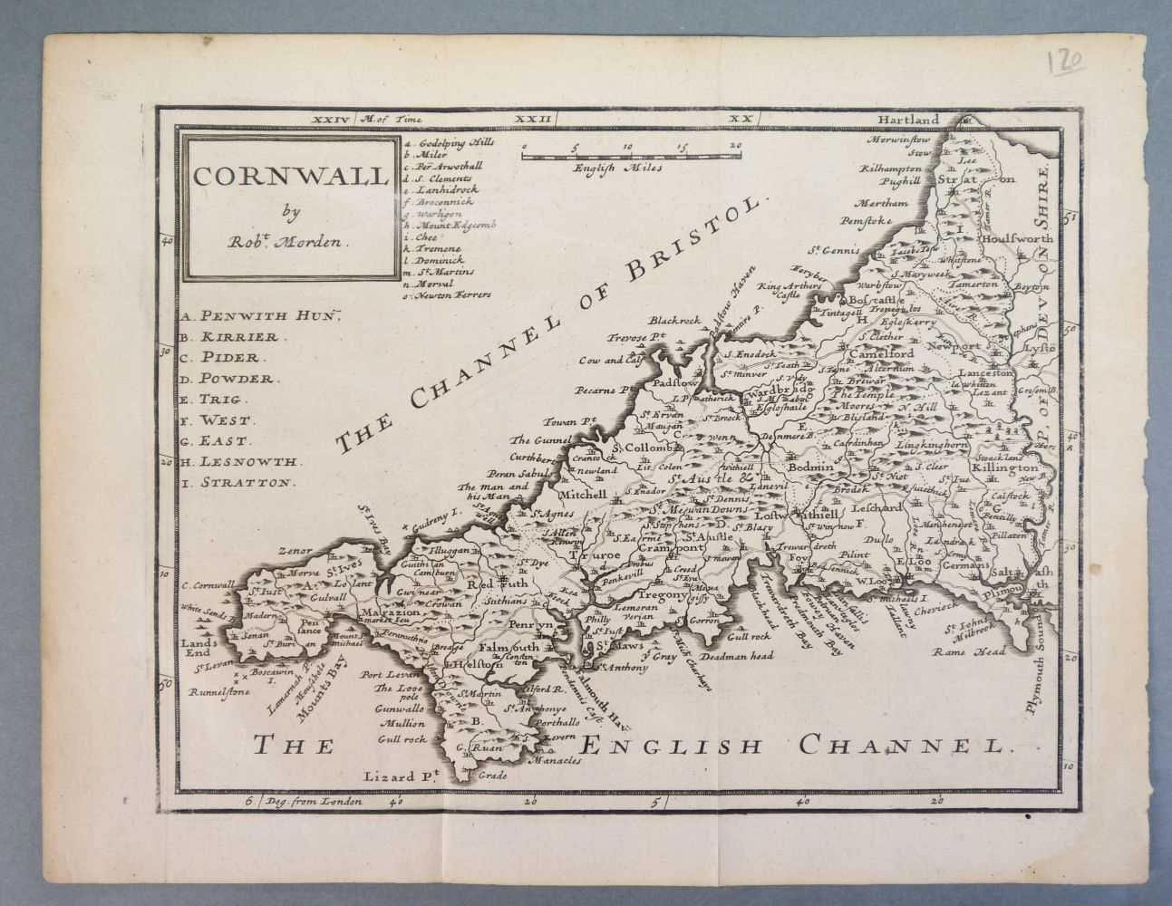 Lot 339 - Cornwall. Five maps of Cornwall, 18th & 19th