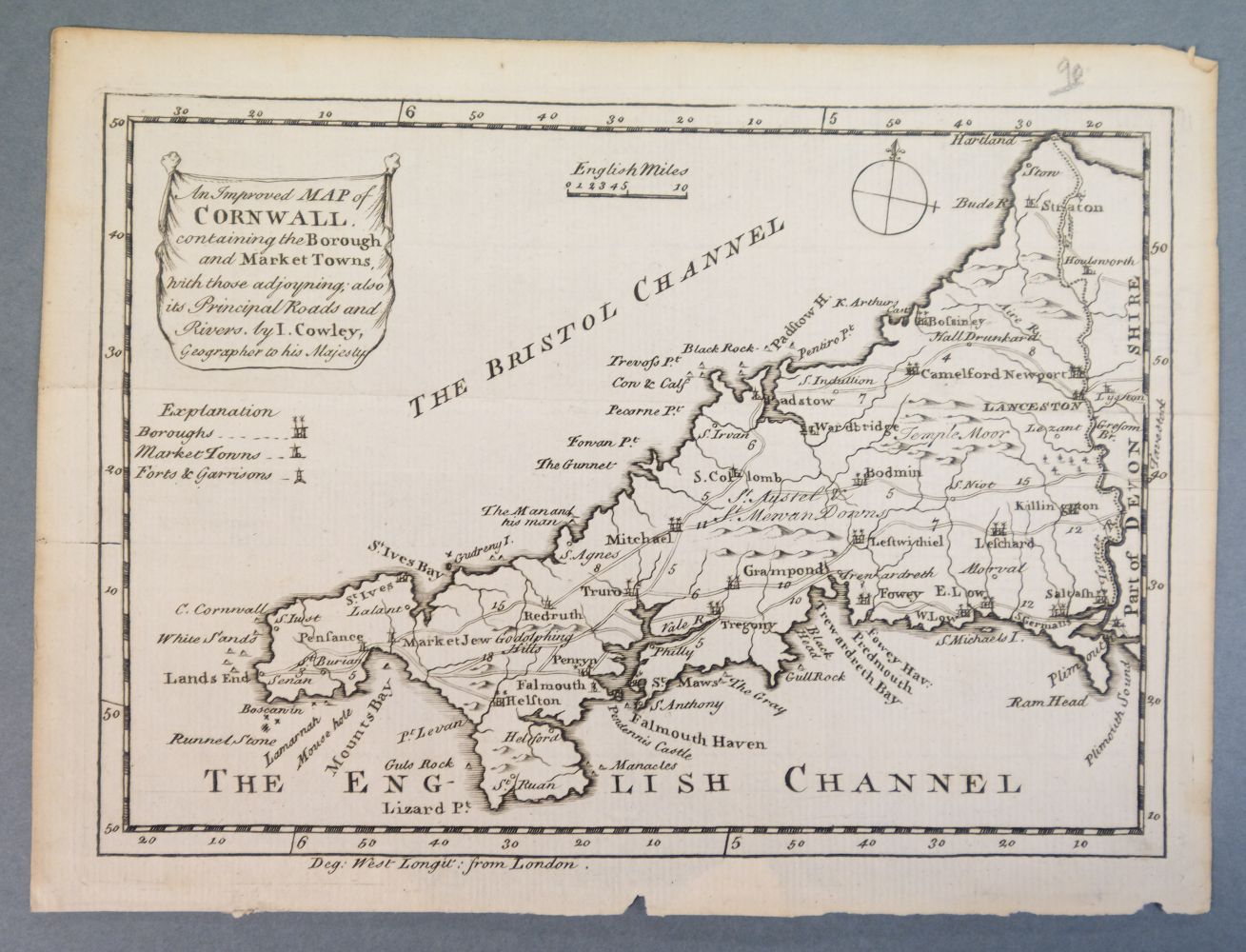 Lot 339 - Cornwall. Five maps of Cornwall, 18th & 19th