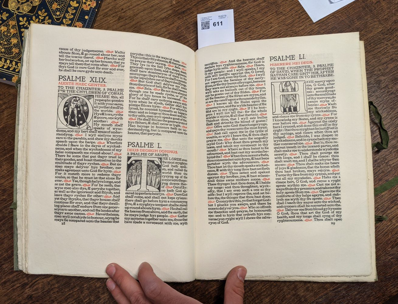 Lot 611 - Essex House Press. The Psalter or Psalms of