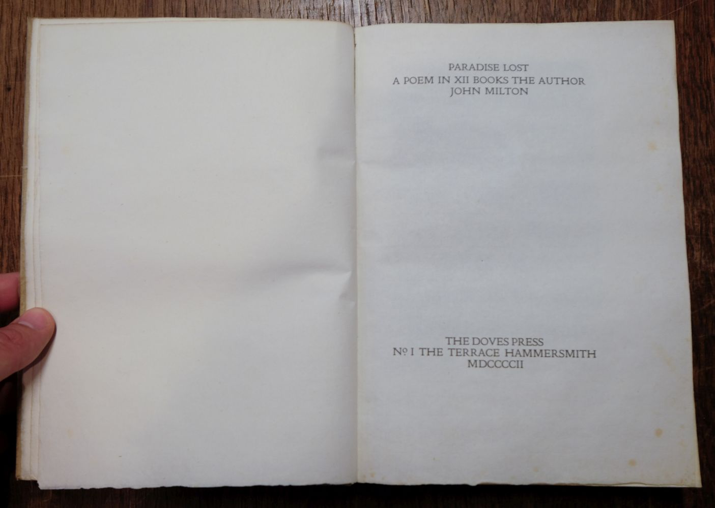 Lot 592 - Doves Press. Paradise Lost, 1902