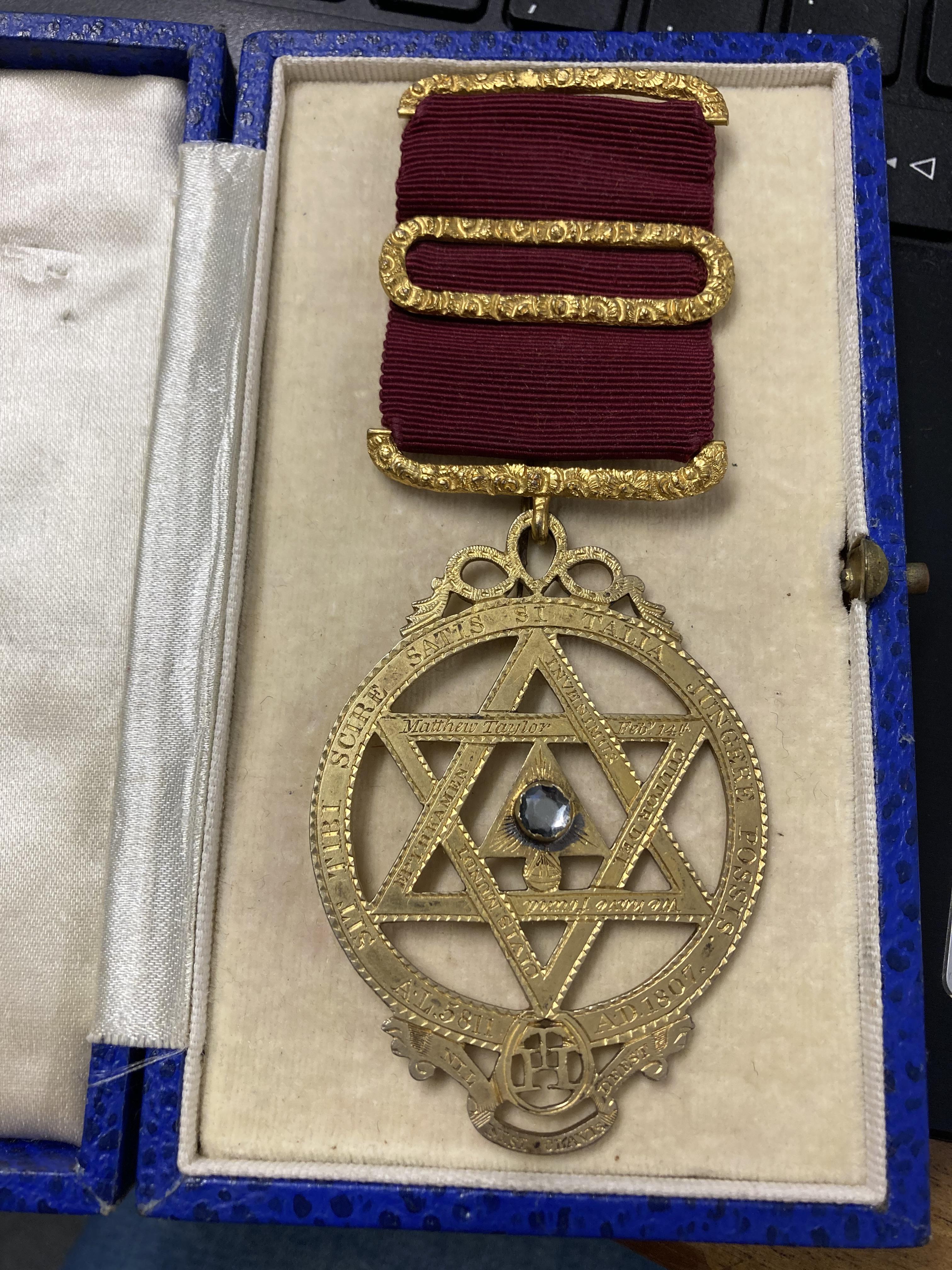 Lot 255 - Masonic Medals. Knights Templar neck badge,